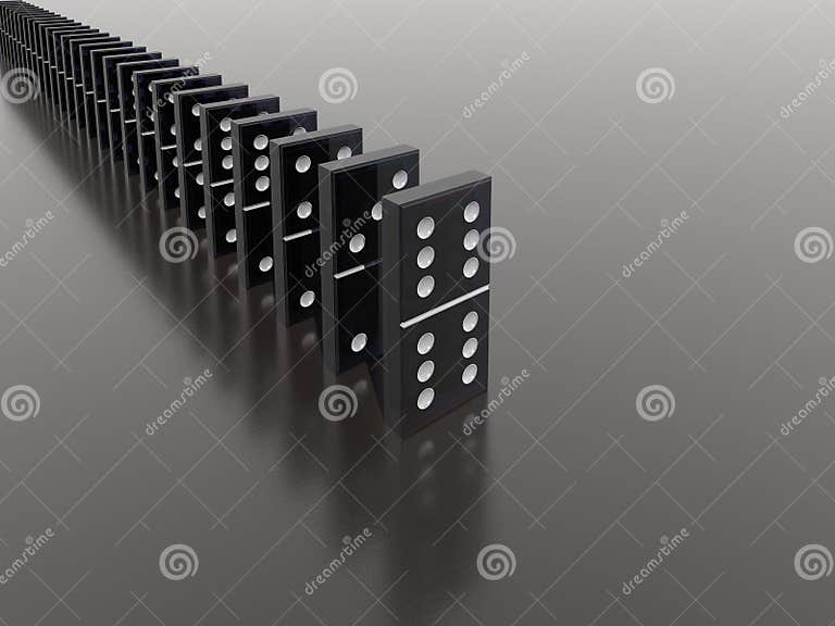 Domino effect stock illustration. Illustration of gray - 1791978
