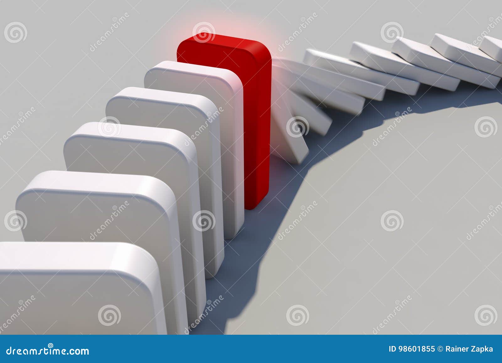 Domino effect stock illustration. Illustration of balance - 98601855