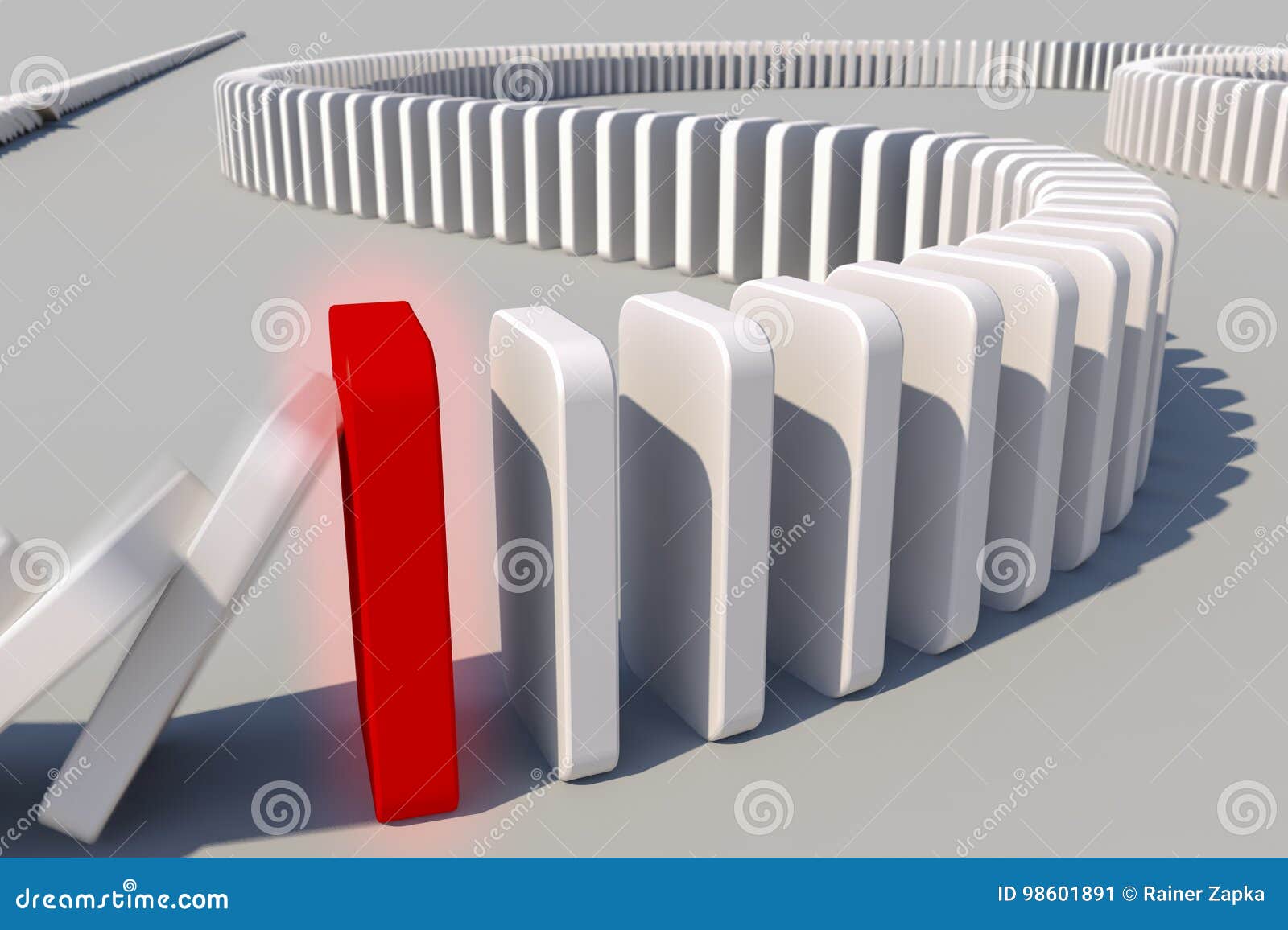 Domino effect stock illustration. Illustration of line - 98601891