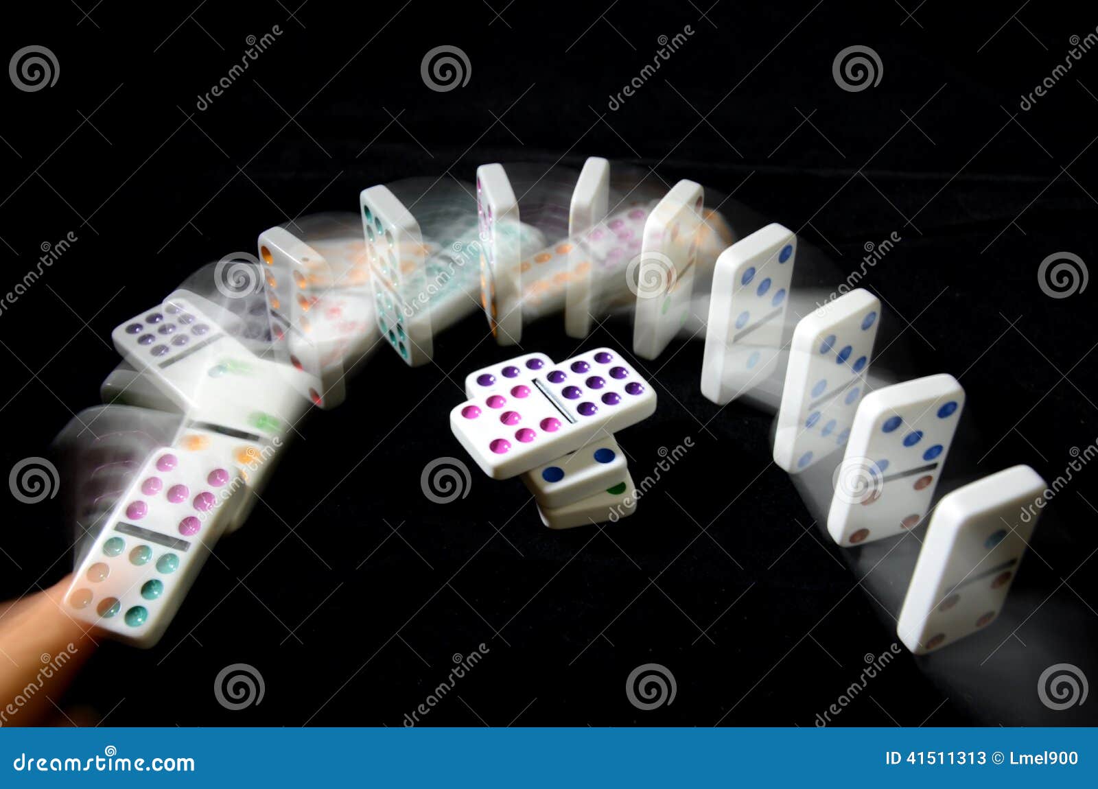 Domino Effect stock image. Image of leisure, objects - 41511313