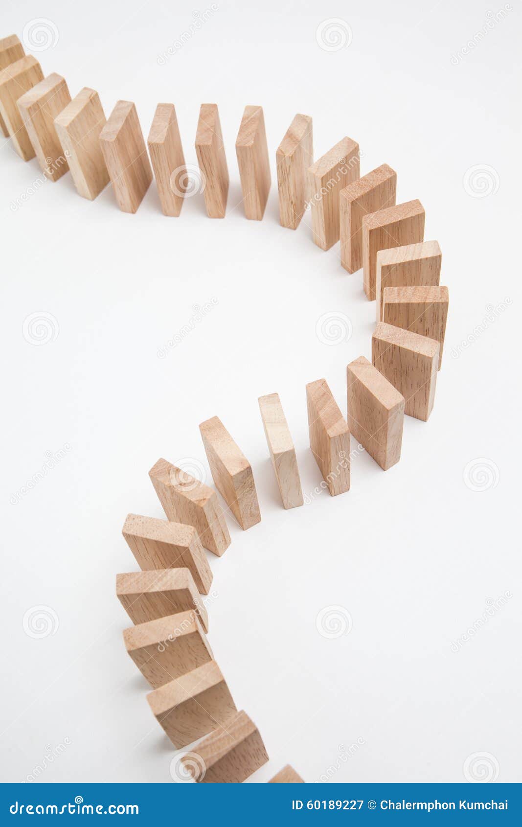 Domino Effect - Row Of White Dominoes Stock Image - Image of gesture ...