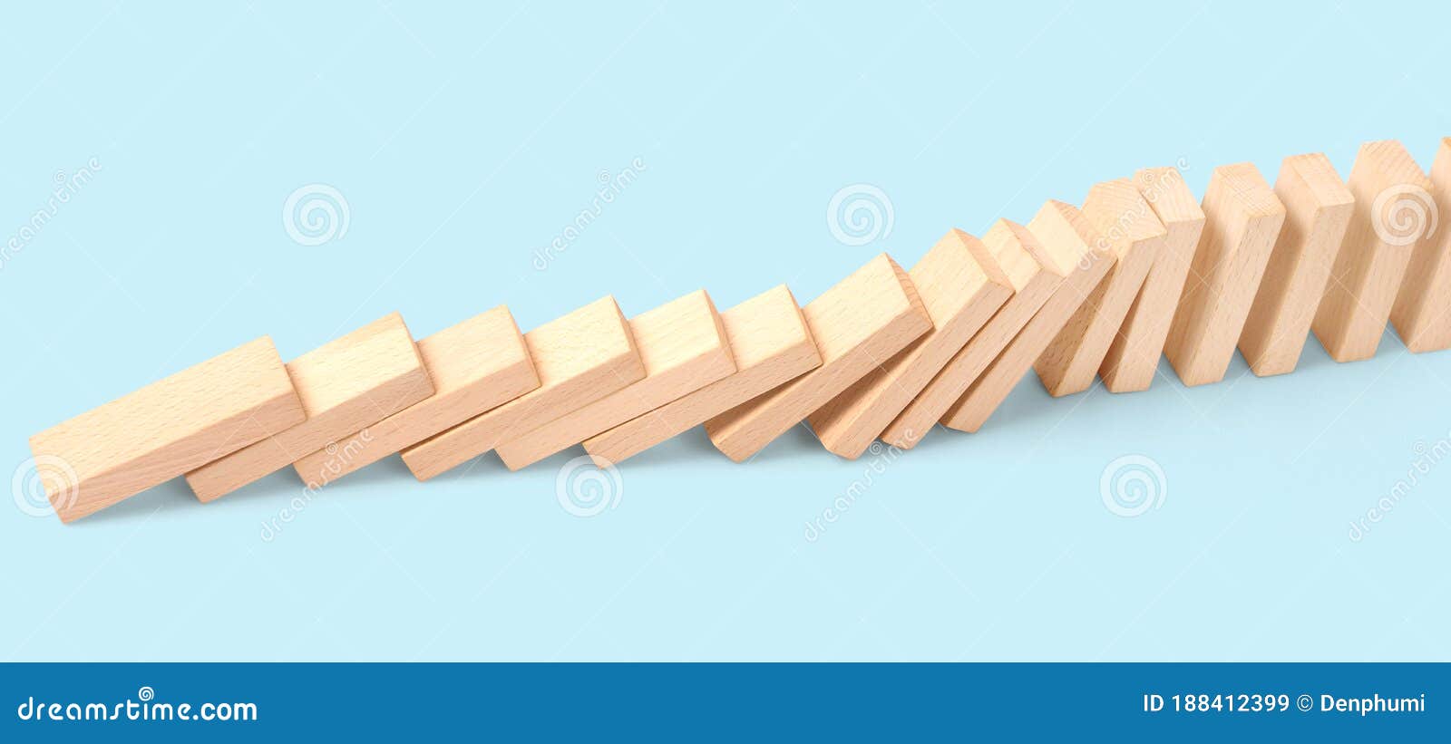 Domino Effect Stopped by Unique Stock Image - Image of concept, dominos ...