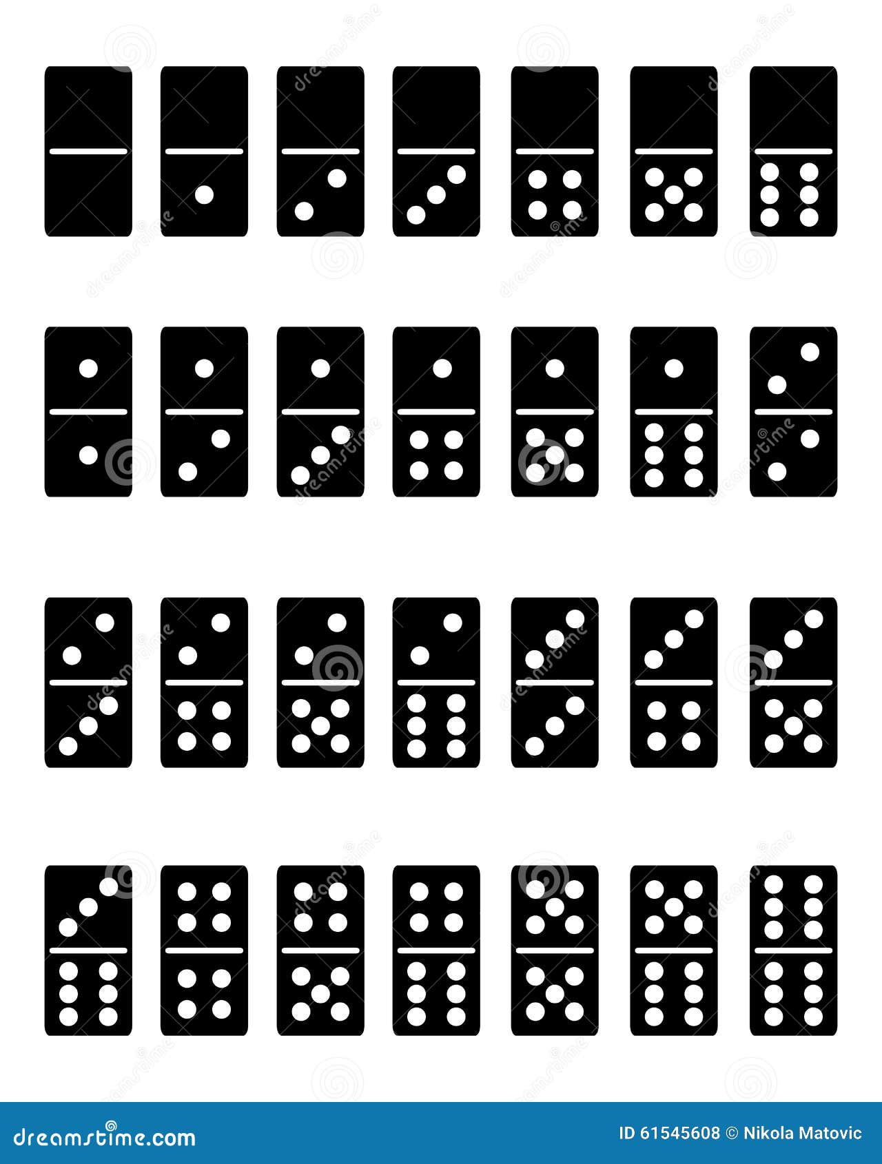 Domino stock illustration. Illustration of symbol, activity - 61545608