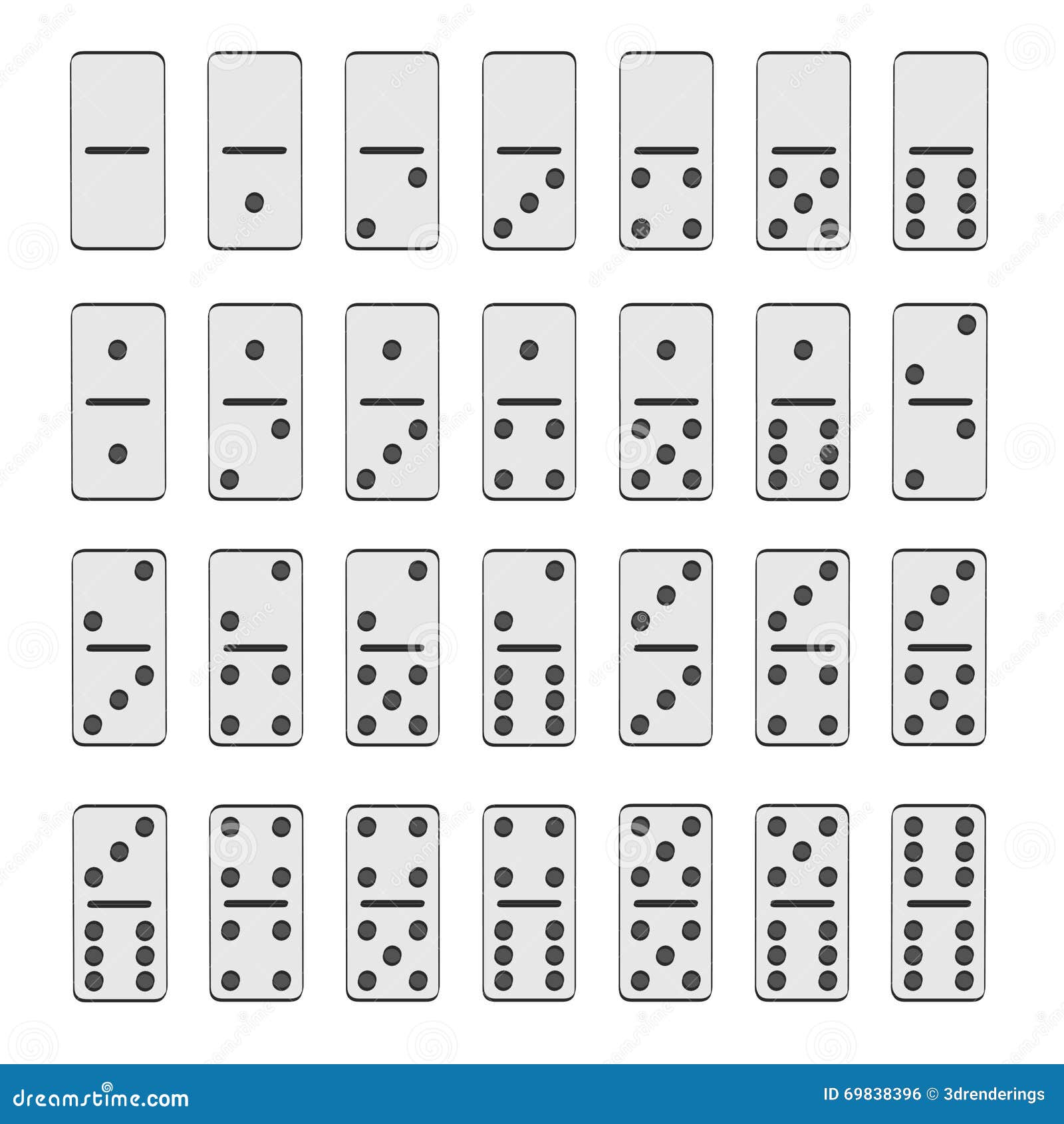 Domino game stock illustration. Illustration of game - 69838396