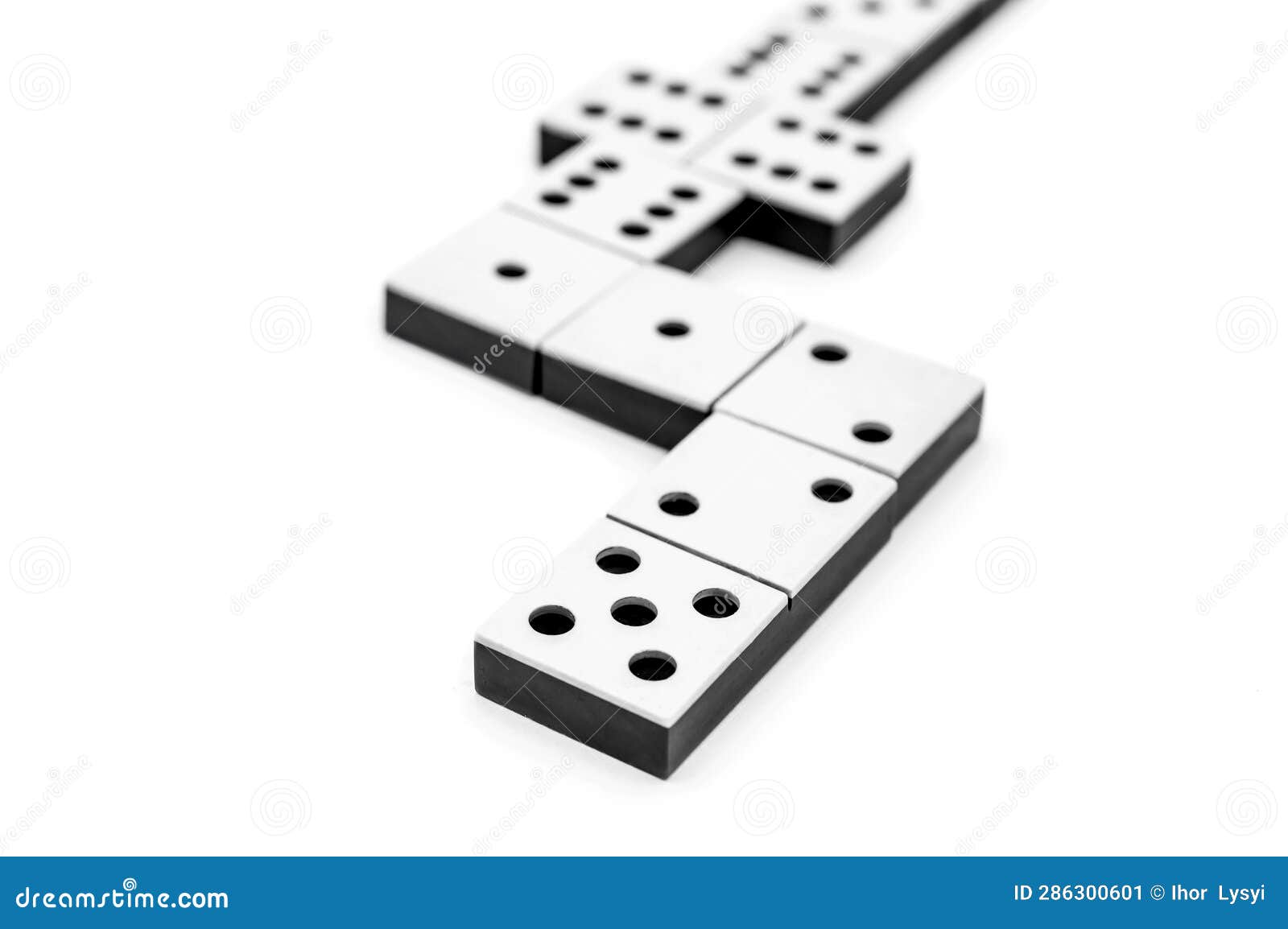 Domino Game on White Background Stock Image - Image of dominoe ...