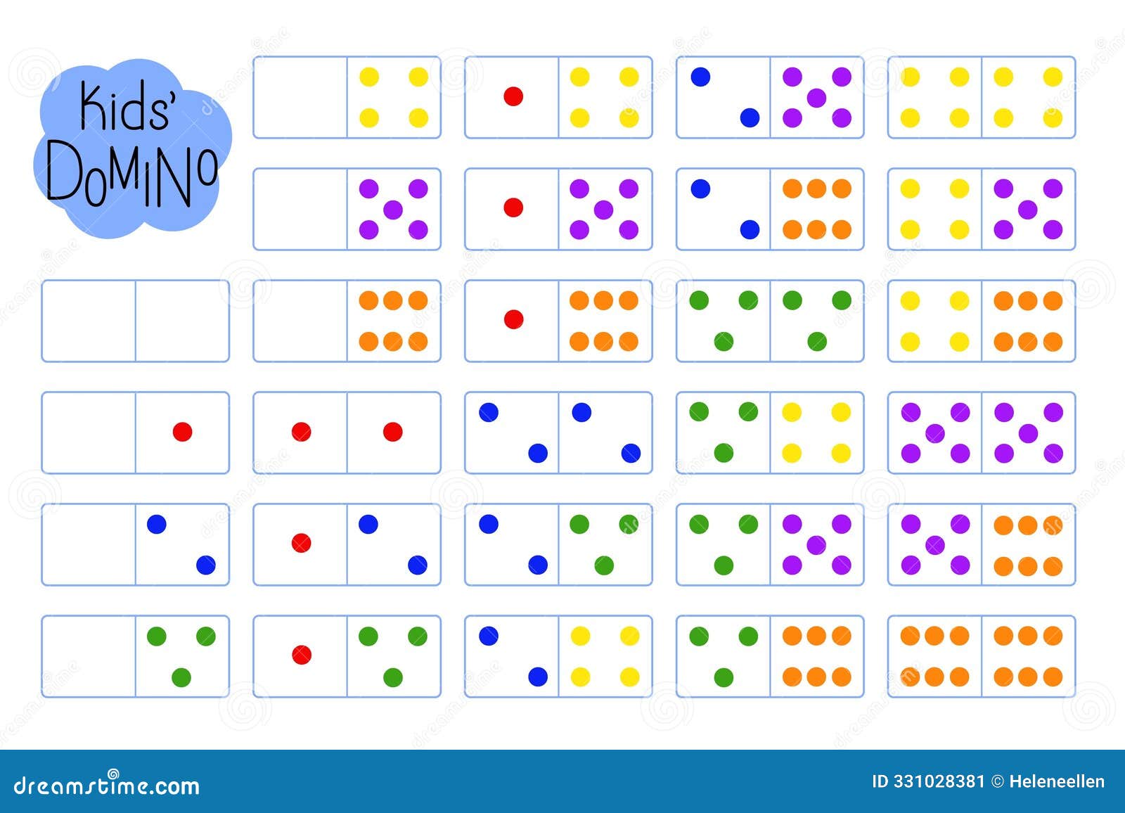 Domino for Kids, Learning Counting, Fun Educational Activity for Logic ...