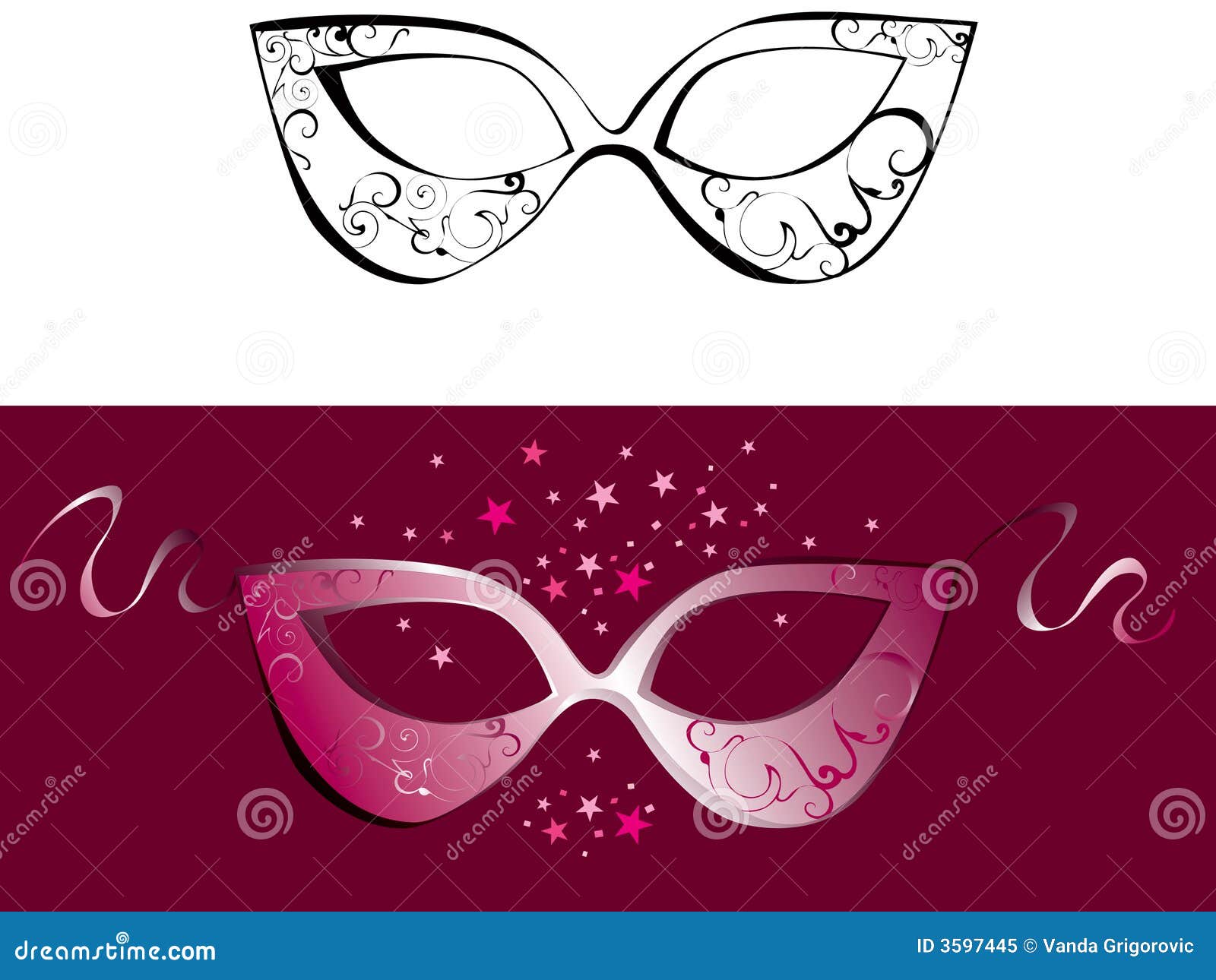 Domino mask stock vector. Illustration of fiesta, rejoicing - 3597445
