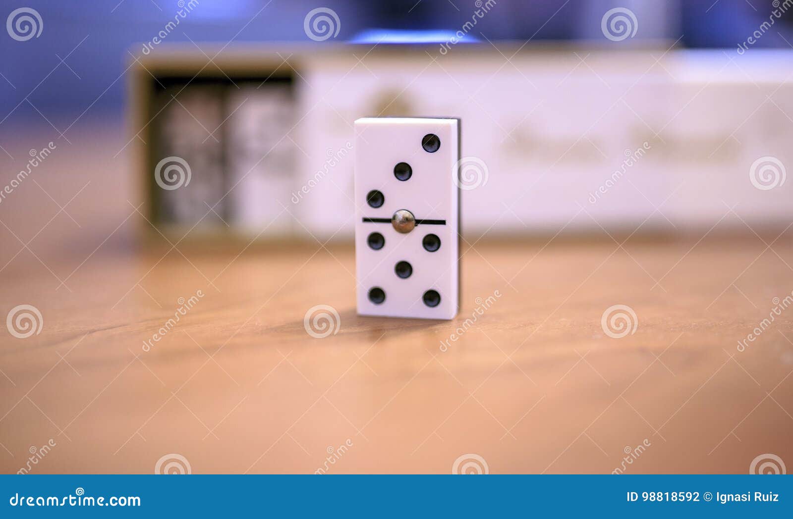 Domino Piece Three and Five Stock Photo - Image of five, game: 98818592