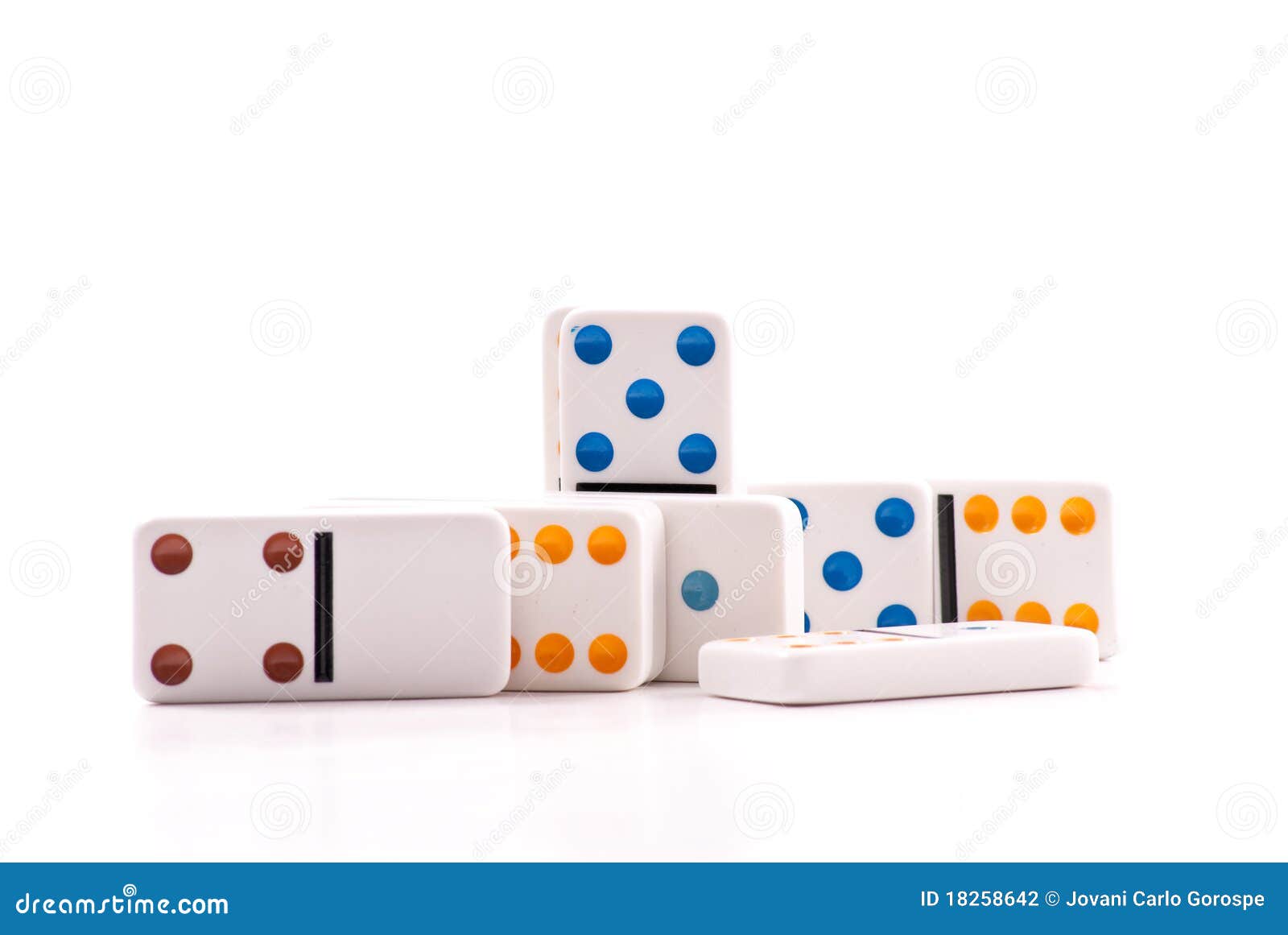 Domino Pieces stock photo. Image of recreation, recreational - 18258642