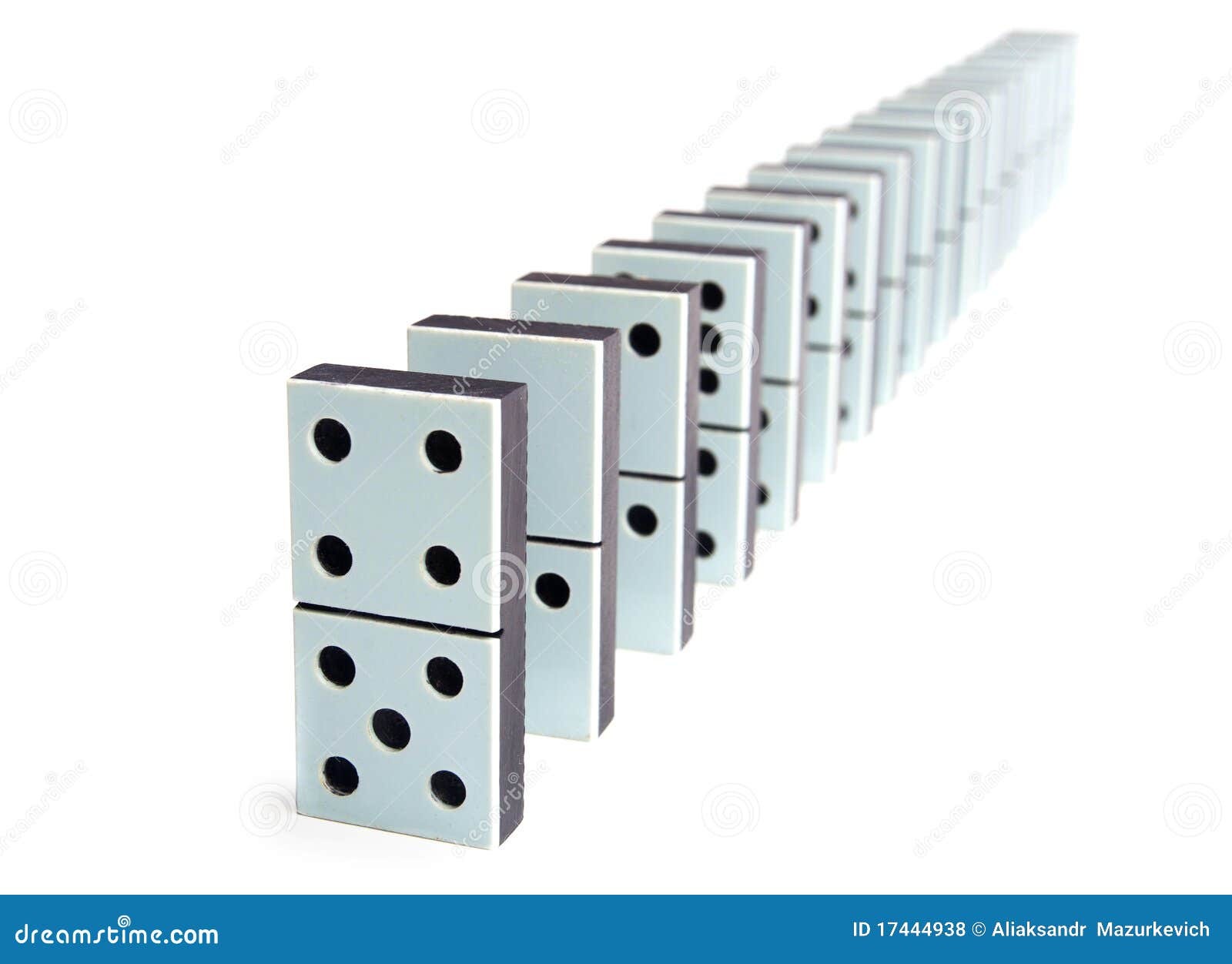 Domino pieces in a line stock photo. Image of domino - 17444938