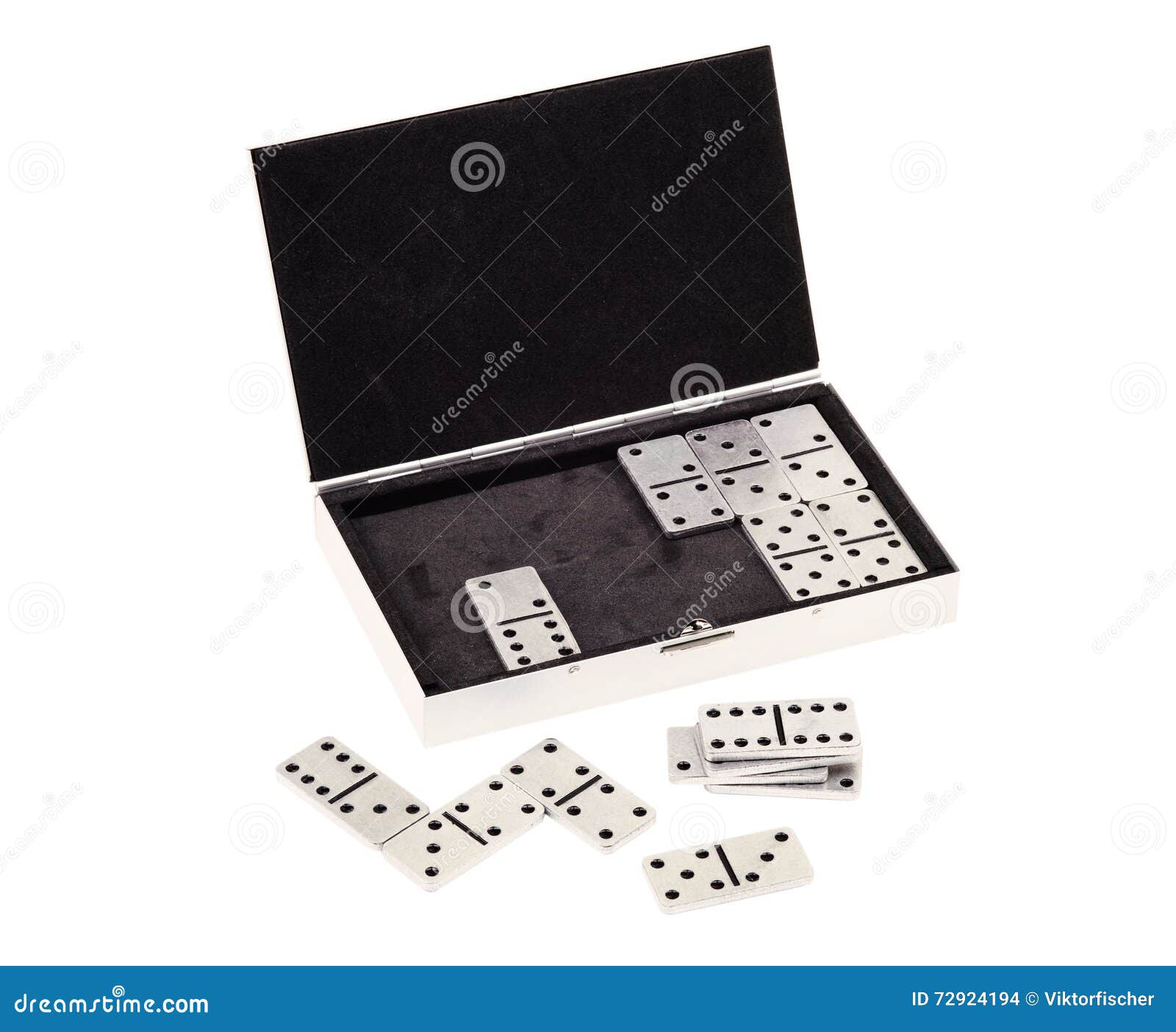 Domino set in case stock photo. Image of dominoes, cutout - 72924194