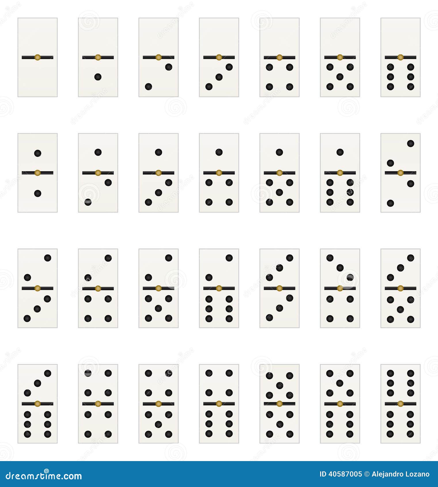 Domino tabs stock vector. Illustration of player, pastime - 40587005