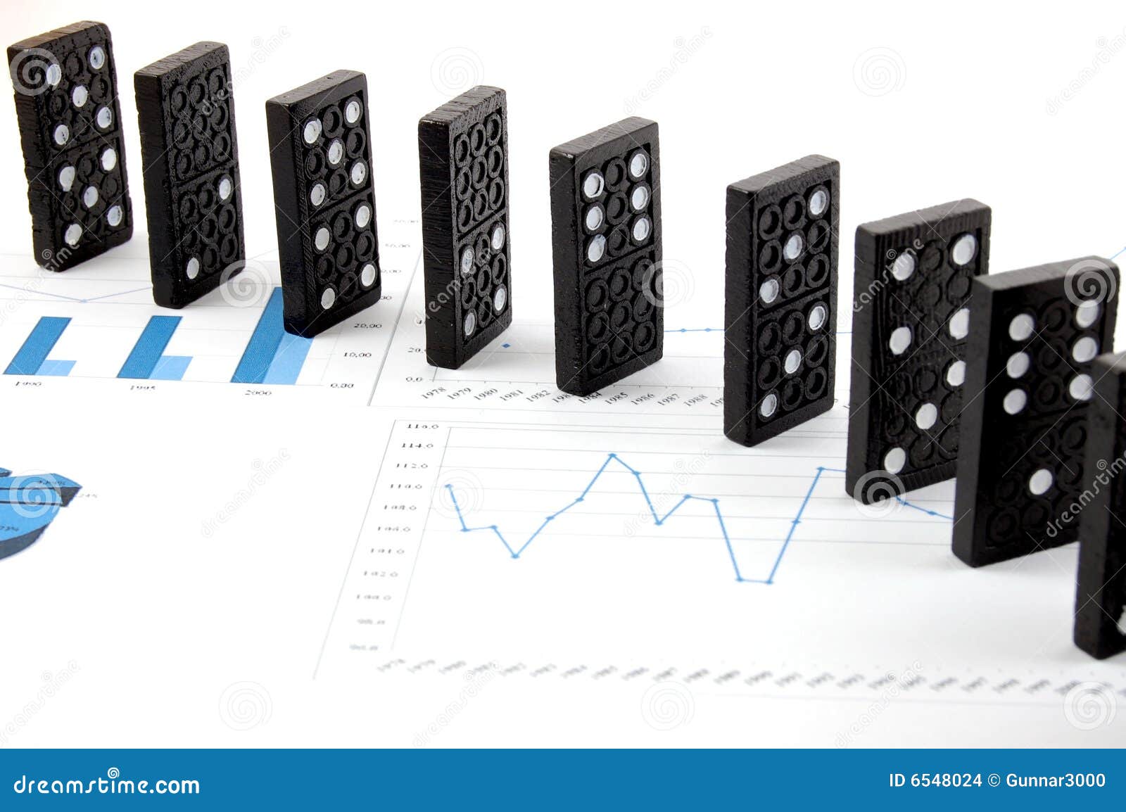 Dominoes on chart stock photo. Image of domino, hazard - 6548024