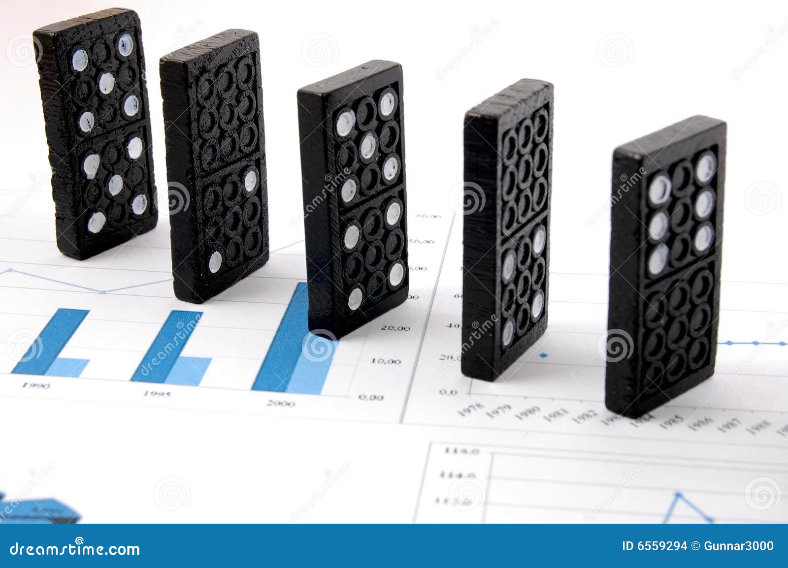 Dominoes on chart stock photo. Image of chart, diagram - 6559294