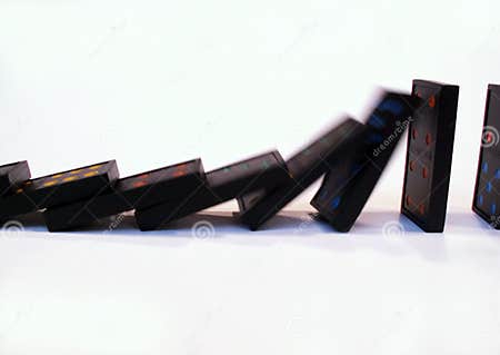 Dominoes falling stock image. Image of connected, balance - 499089