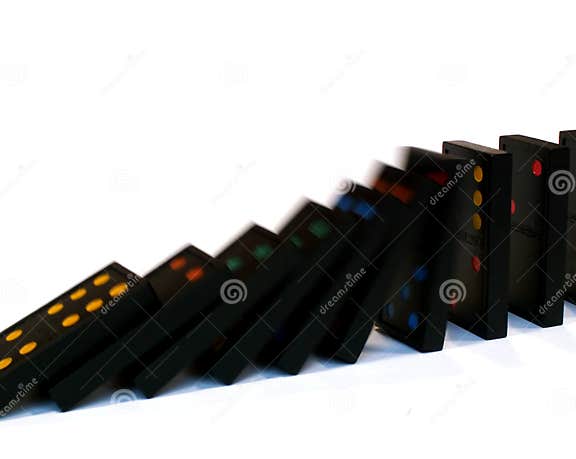 Dominoes falling stock image. Image of circles, fall, standing - 499095