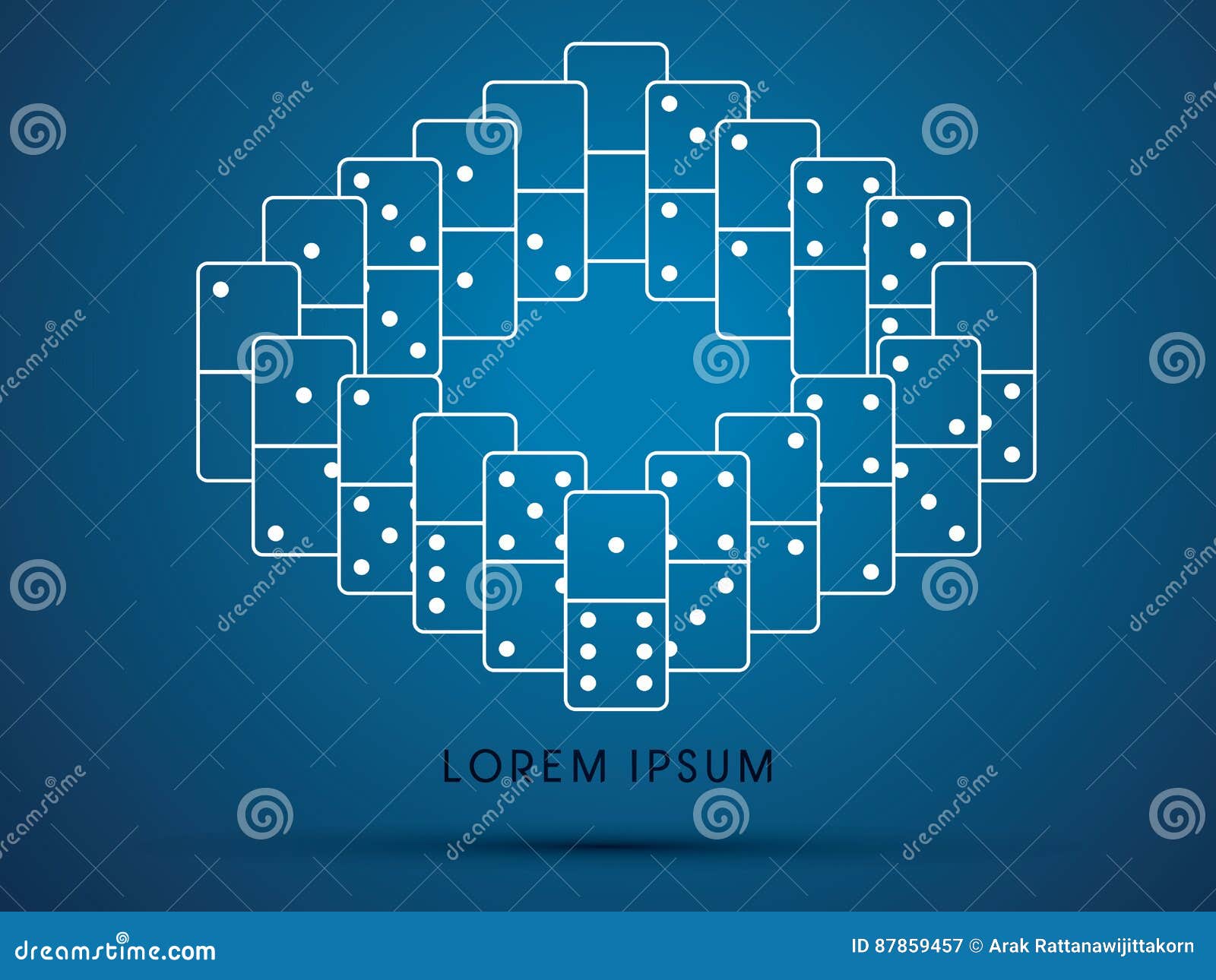 Dominoes game graphic stock vector. Illustration of abstract - 87859457