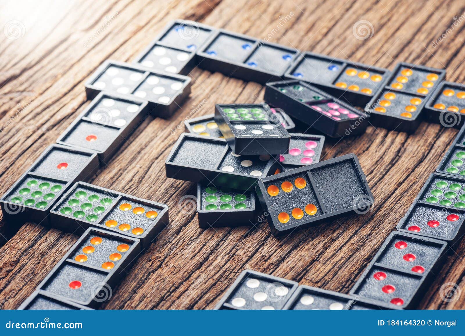 Dominoes stock photo. Image of rectangle, board, number - 184164320