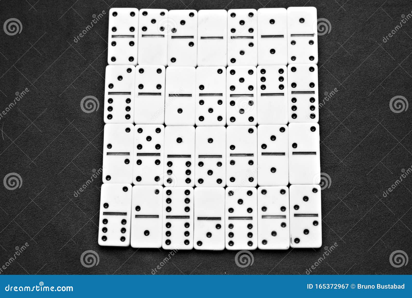 Dominoes Pieces All Together, Forming a Square Stock Image - Image of ...