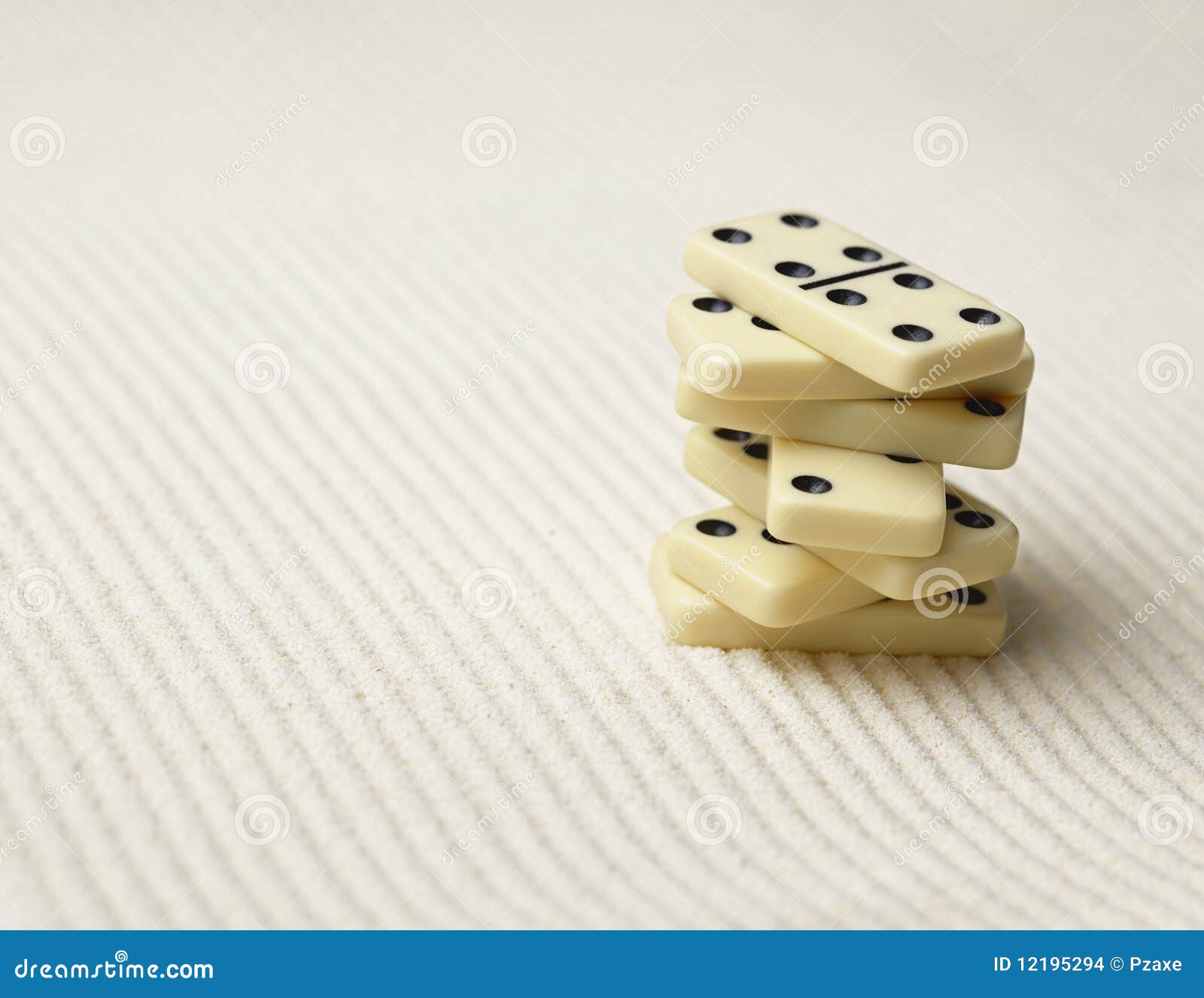 Dominoes Pile on Surface of Sand Stock Photo - Image of concept, sand ...