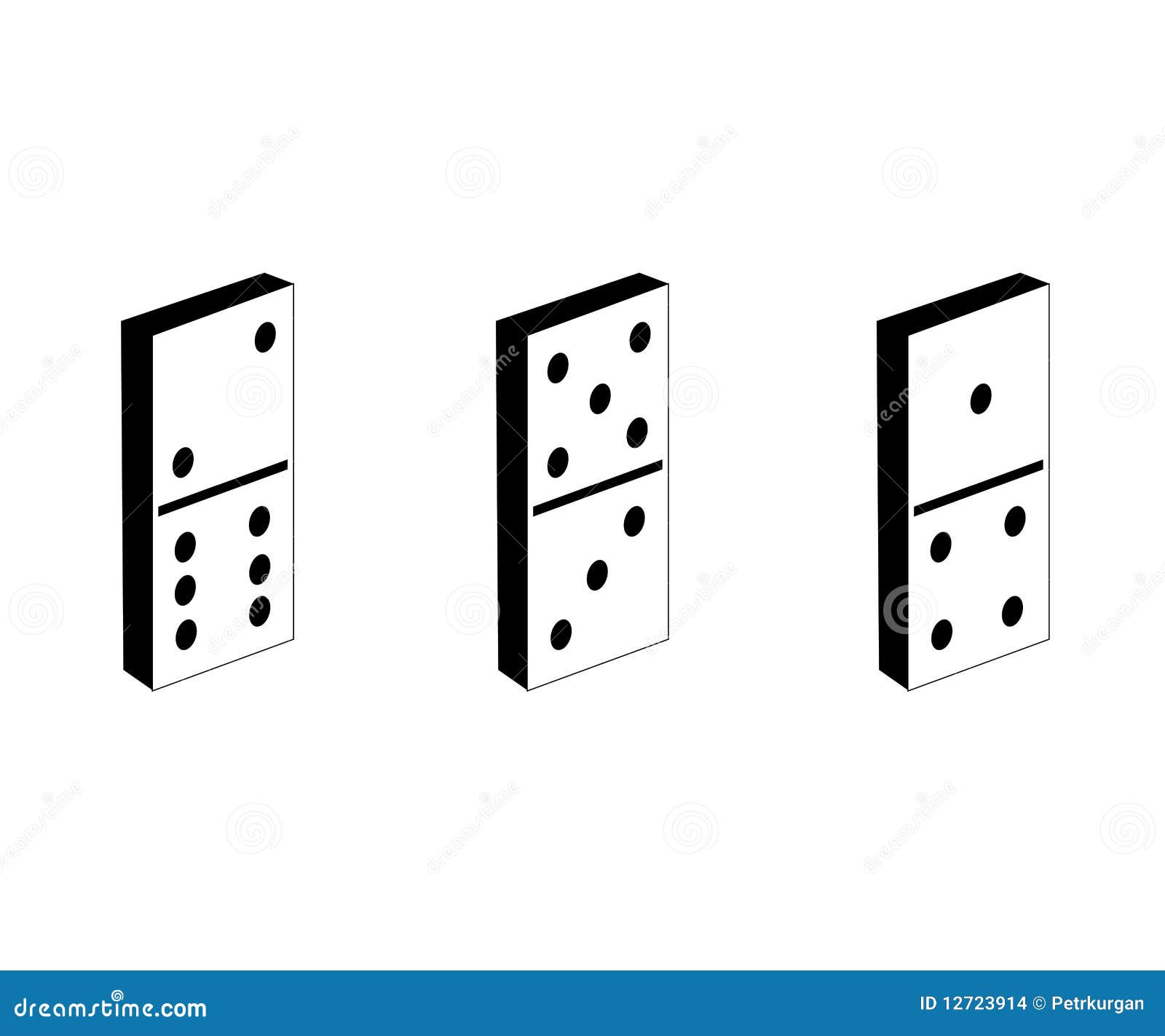Dominoes Three Vector Illustration | CartoonDealer.com #12723914