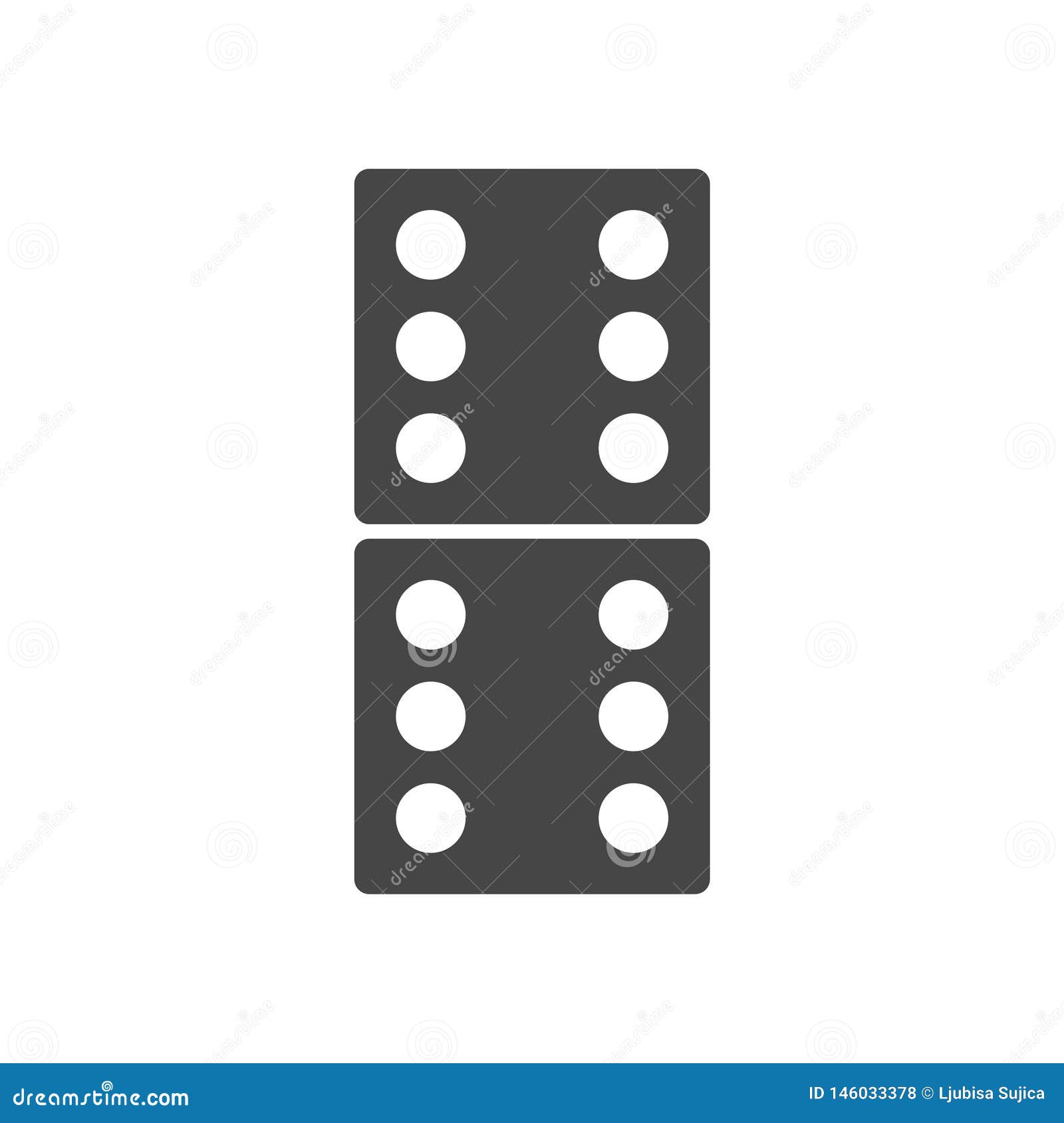 Dominoes Vector Icon - Illustration Stock Vector - Illustration of ...
