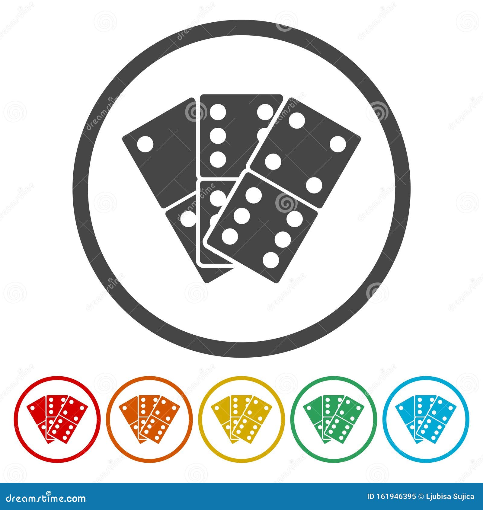Dominoes Vector Icons Set - Illustration Stock Vector - Illustration of ...