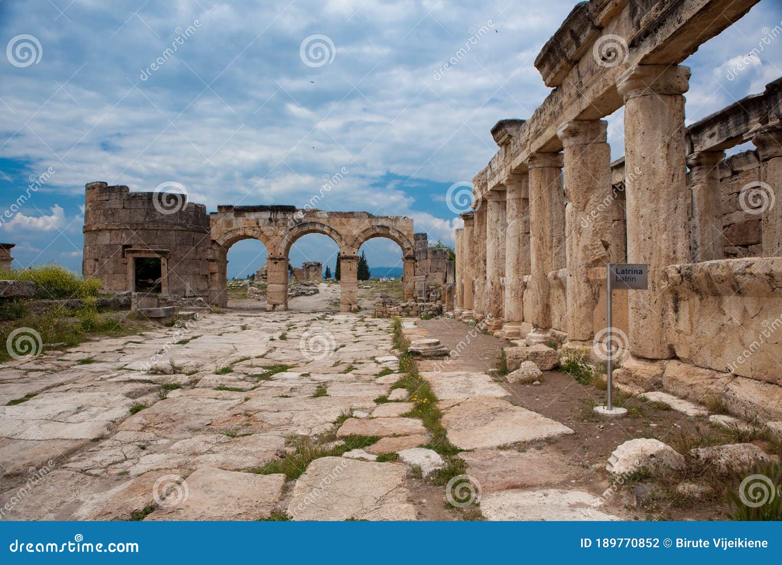 Domitian Gate Ruins In The Ancient Greco Roman City Hierapolis ...