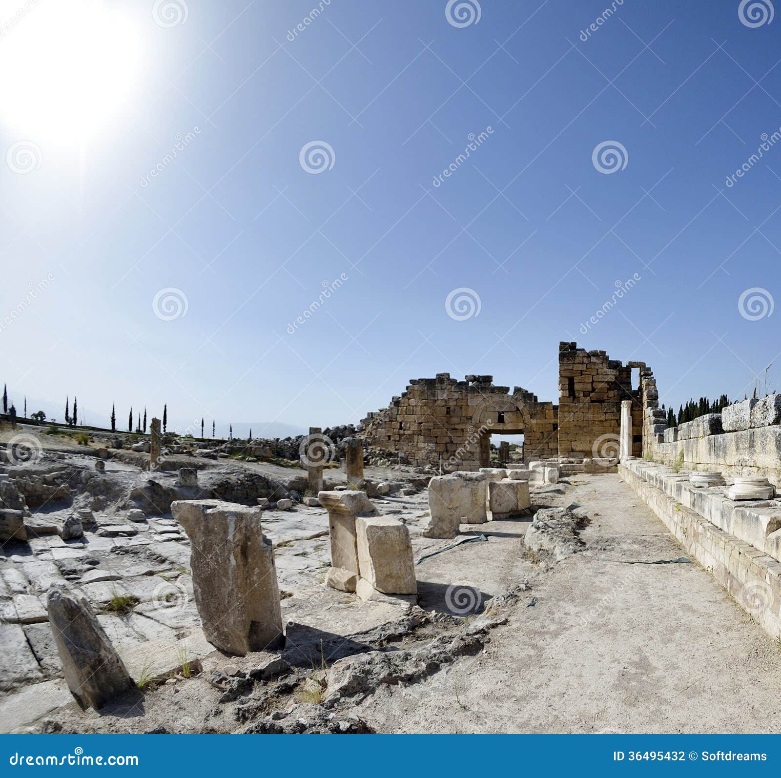 Domitian Gate in Hierapolis Stock Photo - Image of hellenistic ...