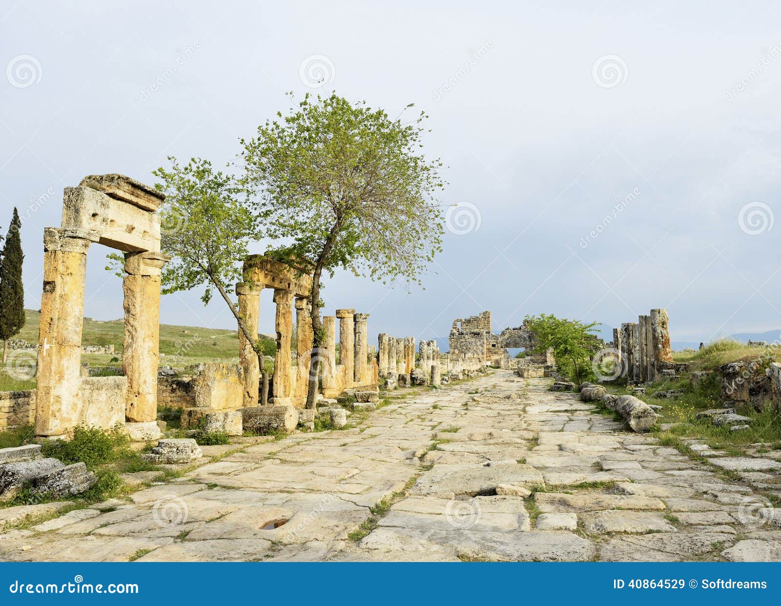 Domitian Gate Ruins In The Ancient Greco Roman City Hierapolis ...
