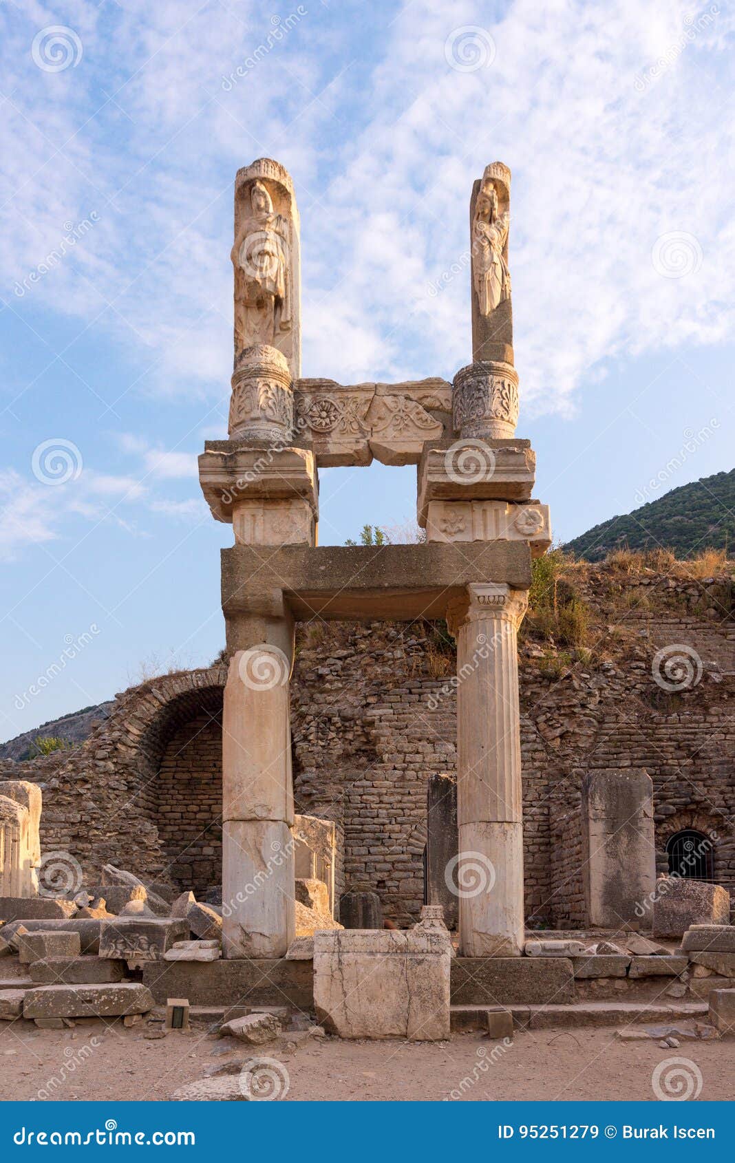 Domitian Temple in Ephesus Turkey Stock Image - Image of library, city ...
