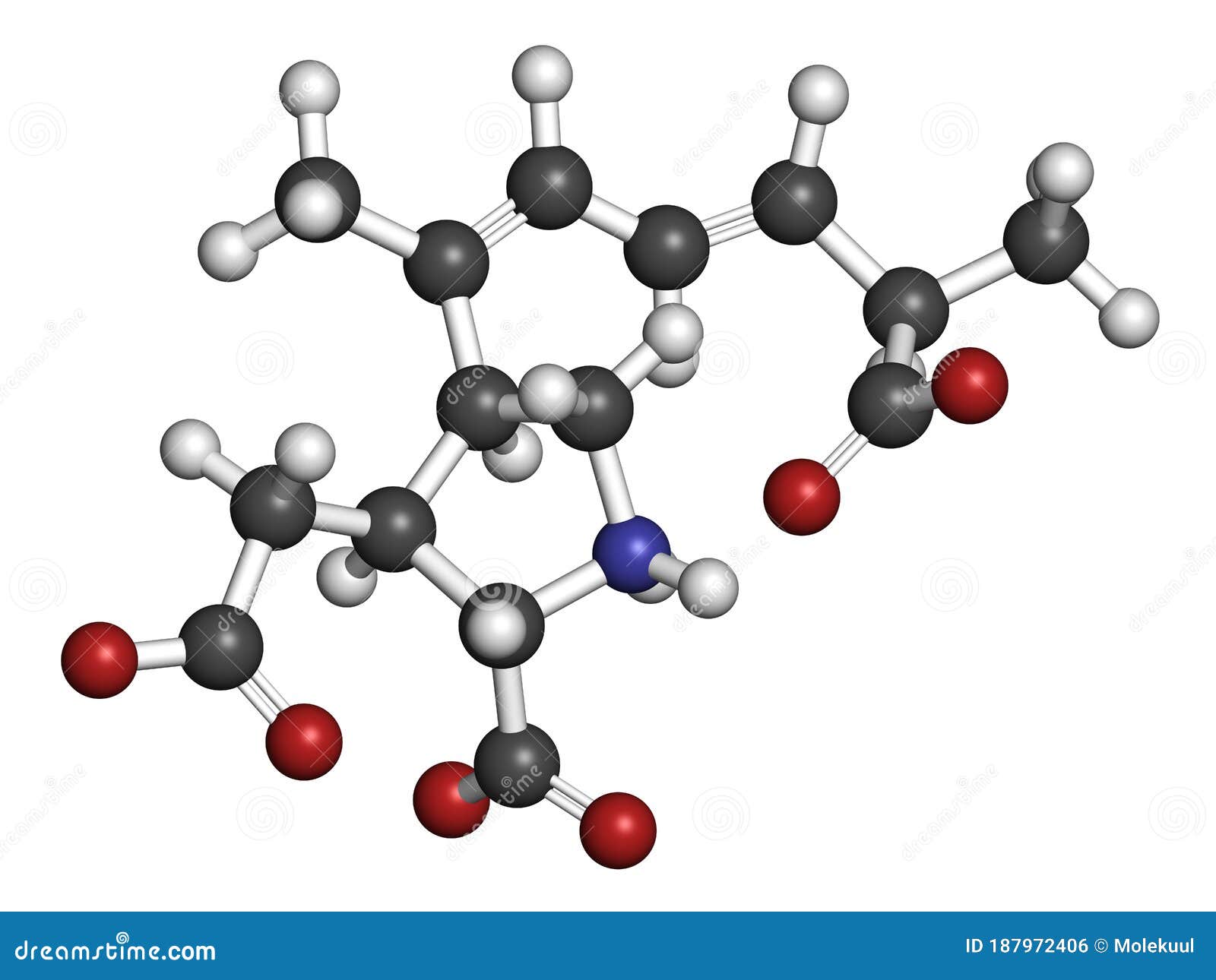 Domoic Acid Molecule, Molecular Structures, Neurotoxin, 3d Model ...