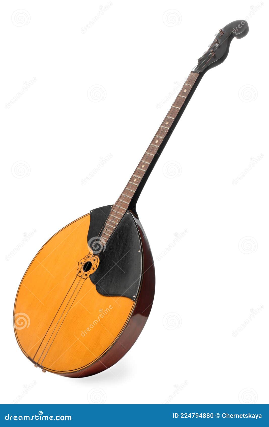 Domra on White. Folk String Musical Instrument Stock Photo - Image of ...