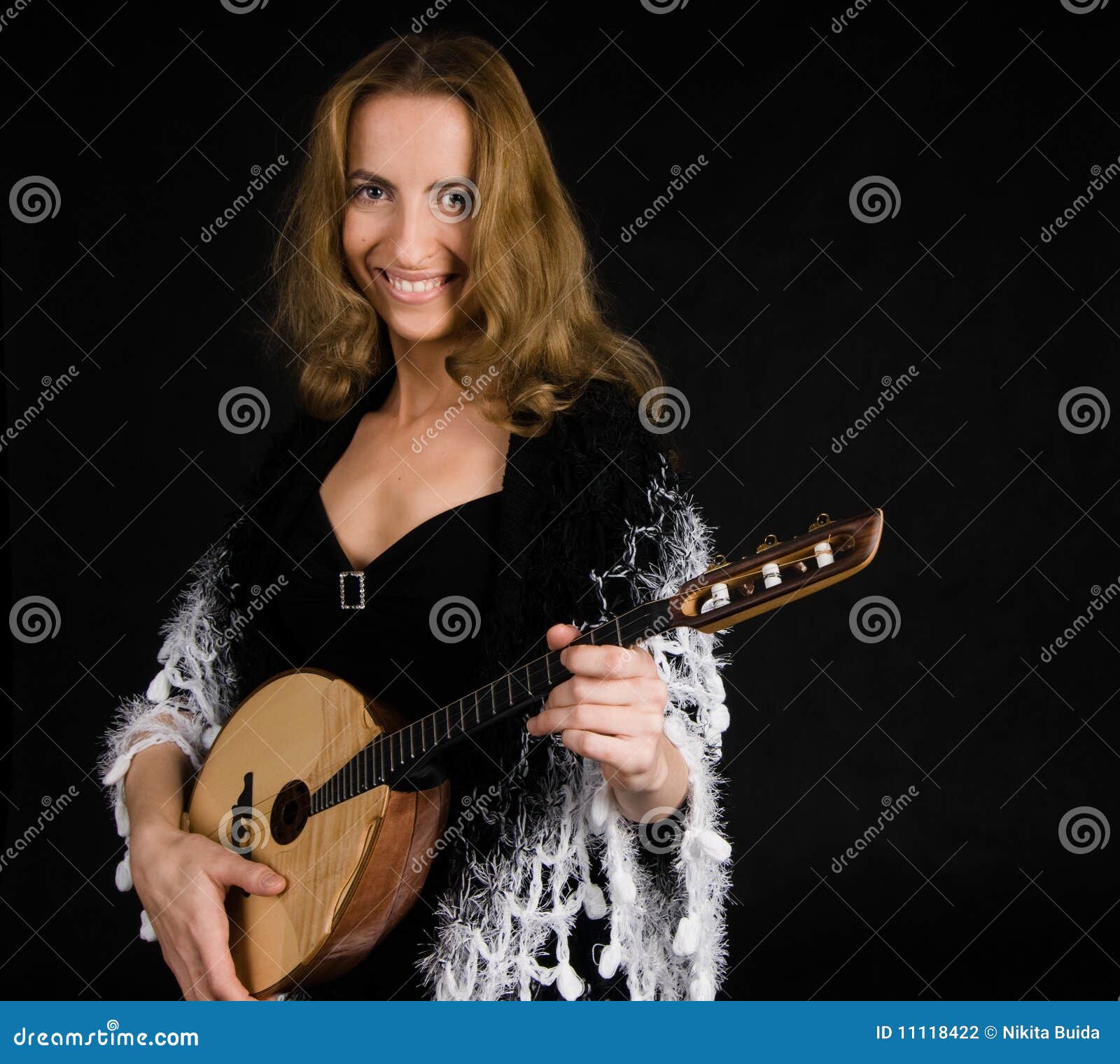 Domra player stock photo. Image of flamenco, concert - 11118422