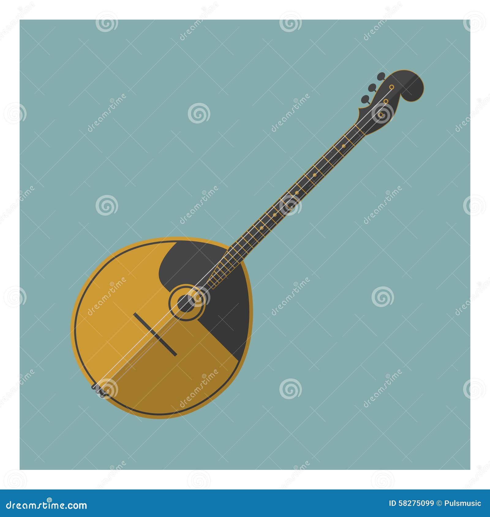 Domra stock vector. Illustration of play, balalaika, entertainment ...