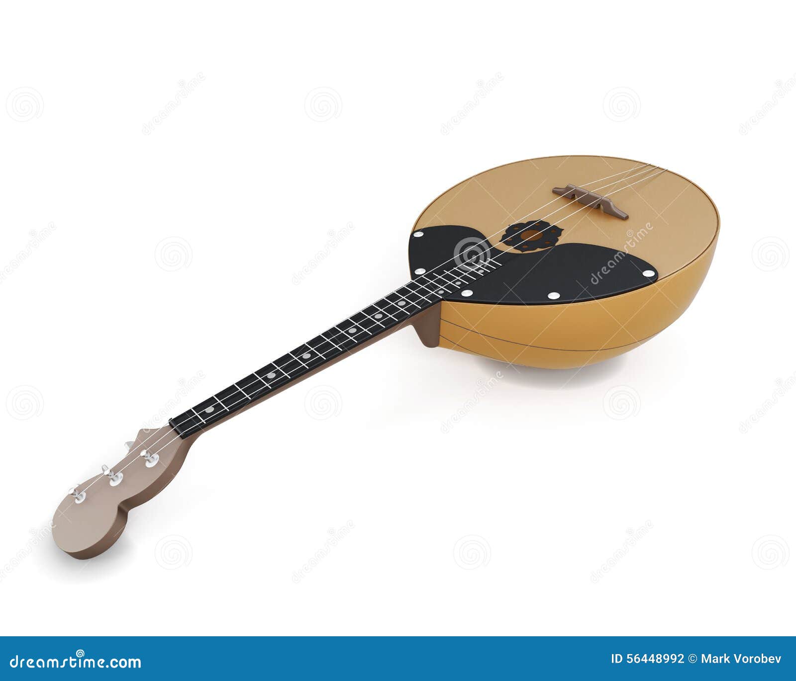 Domra Isolated On White Background. 3d Rendering Stock Photo ...