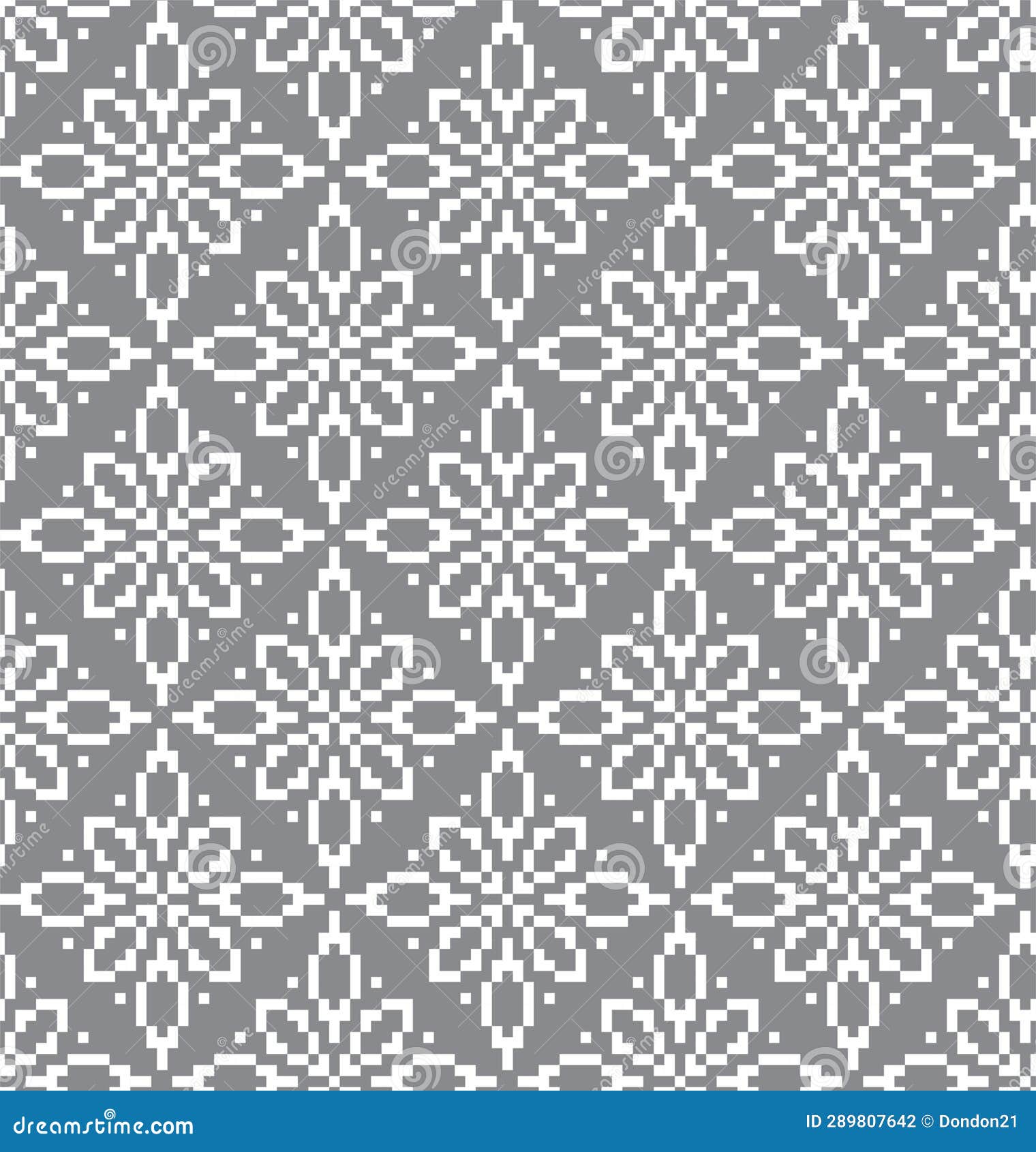 Seamless Vector White Medallion on Gray Background Stock Illustration ...
