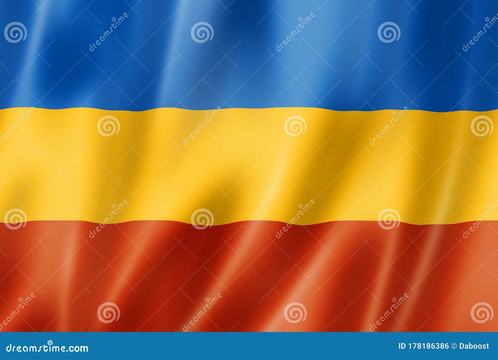 Don Cossacks Ethnic Flag, Russia Stock Illustration - Illustration of ...
