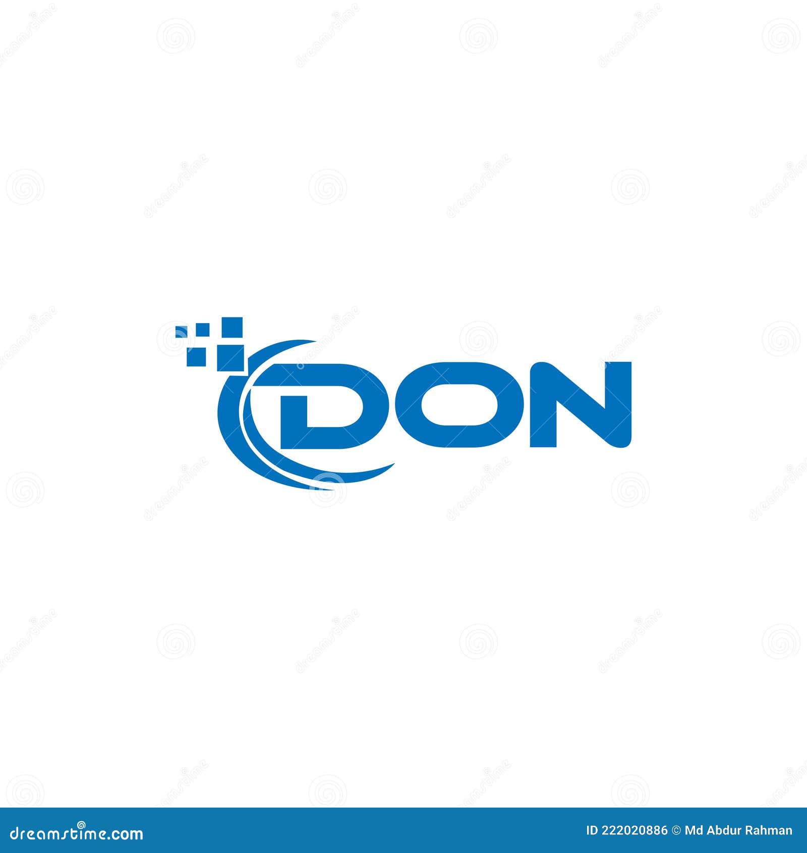 DON Letter Logo Design on White Background. DON Creative Initials ...