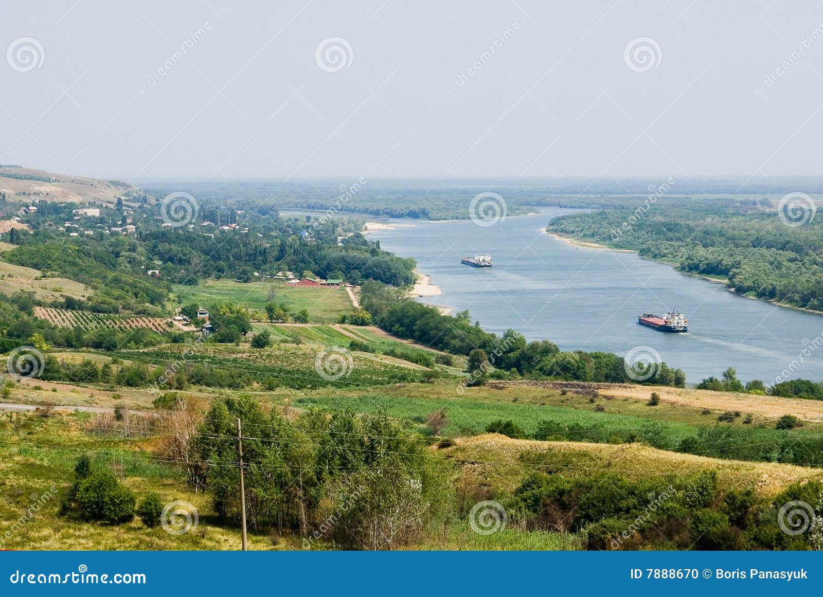 Don river stock photo. Image of boat, horizon, houses - 7888670
