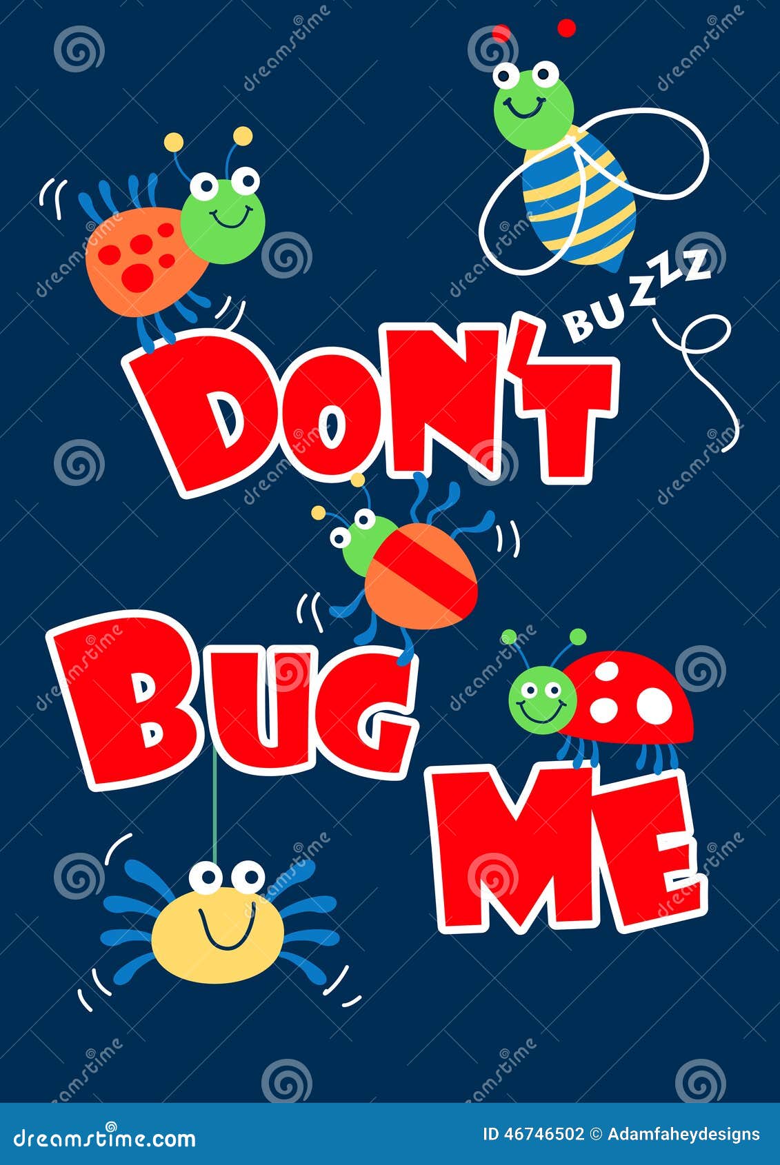 Don t bug me little bugs stock vector. Illustration of spider - 46746502