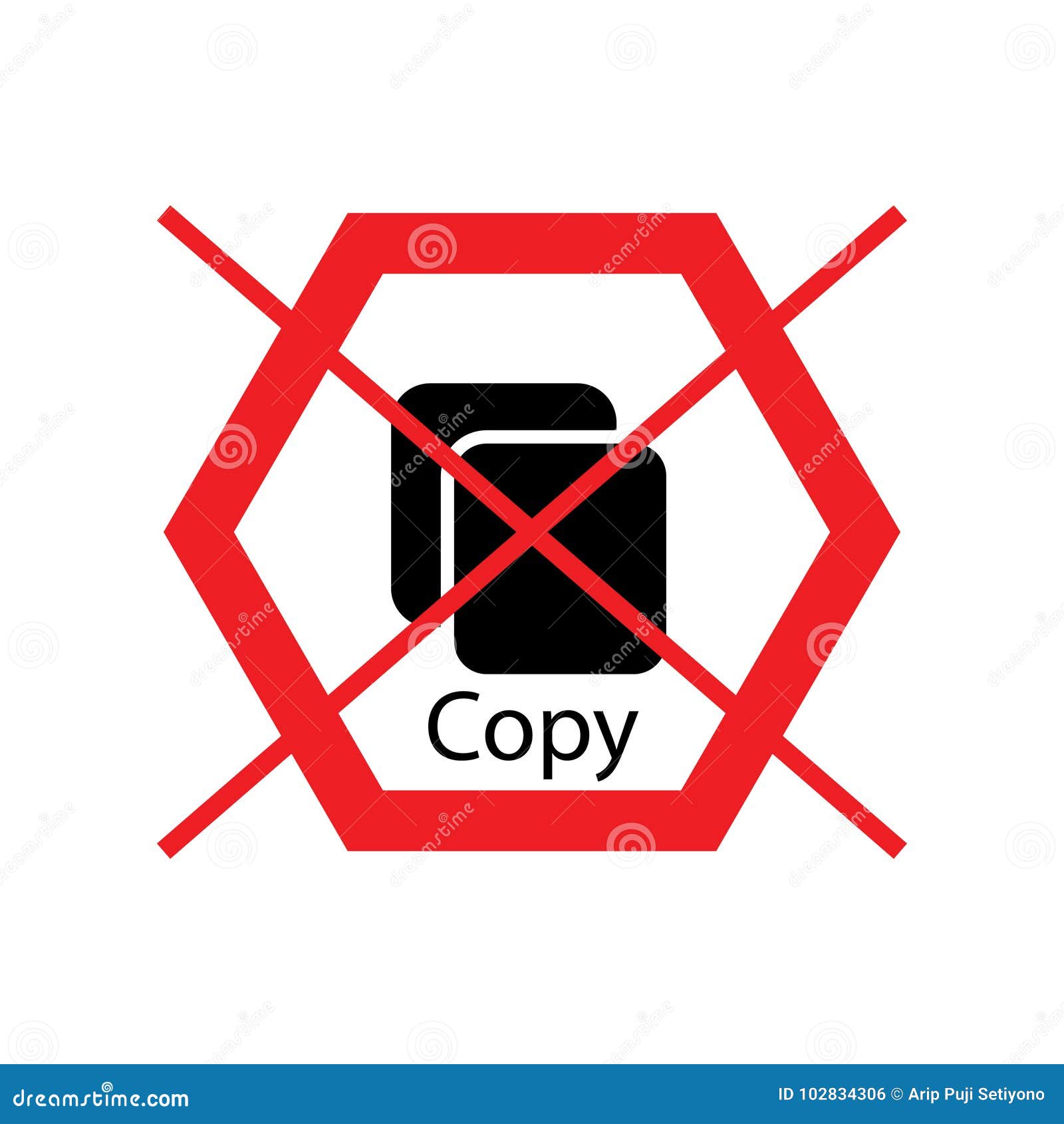 Don`t copy stock illustration. Illustration of caution - 102834306