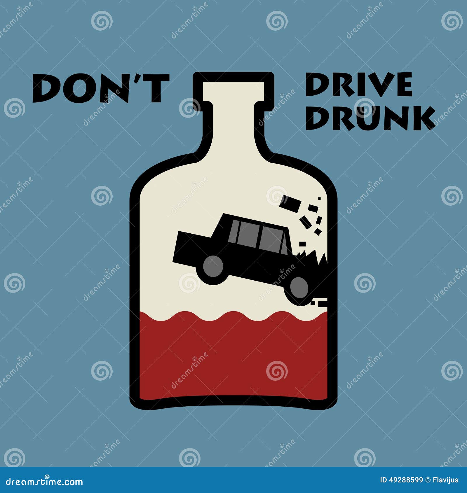 Don t drive drunk stock vector. Illustration of responsibly - 49288599