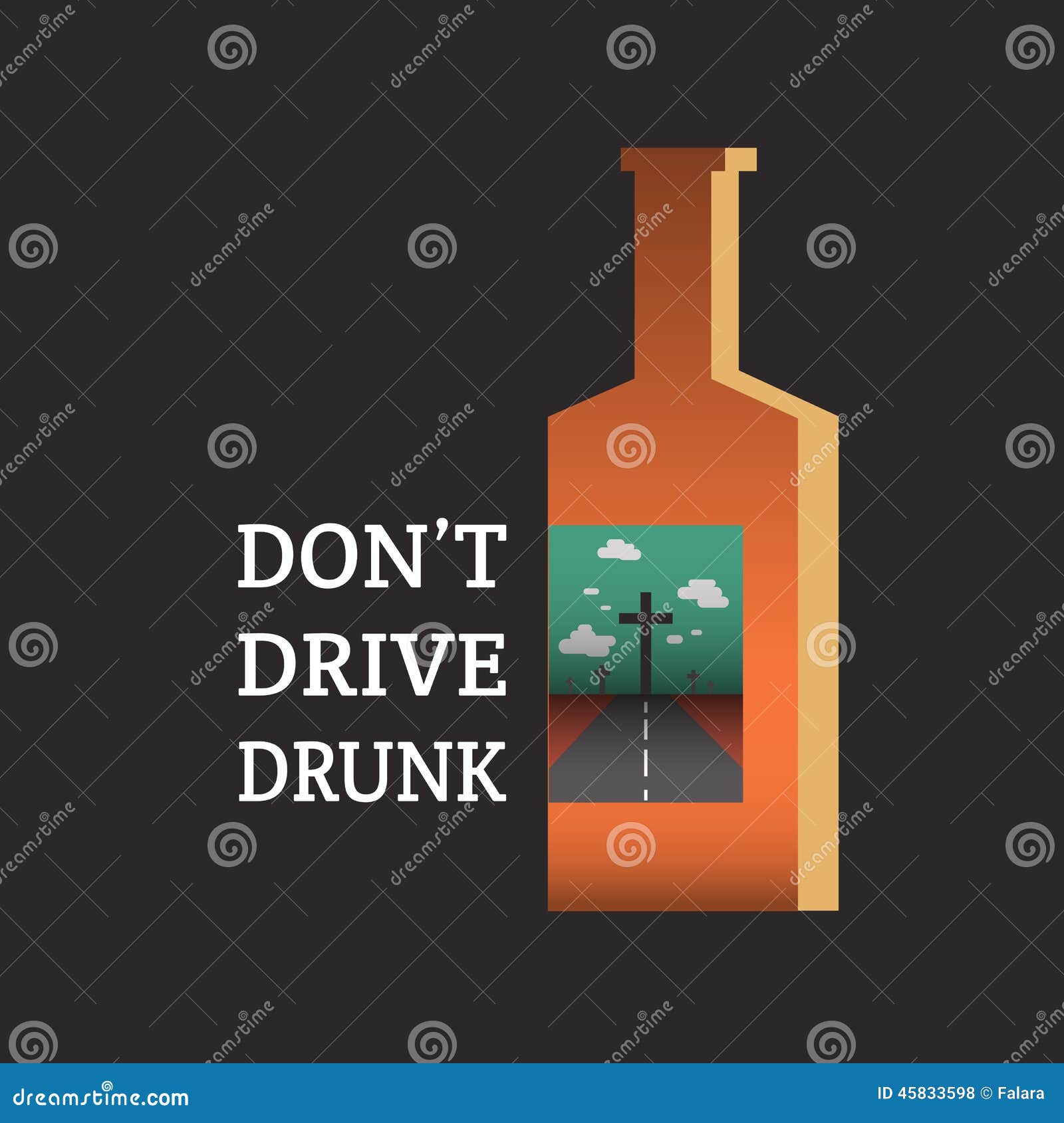 Don t drive drunk stock vector. Illustration of driver - 45833598
