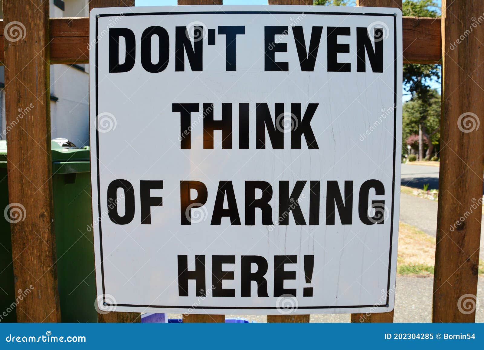 Don`t Even Think of Parking Here Stock Image - Image of black, wood ... Don`t Even Think of Parking Here Stock Image - Image of black, wood ...
