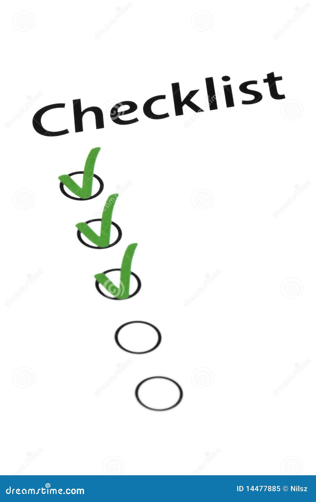 Don t forget the checklist stock image. Image of select - 14477885