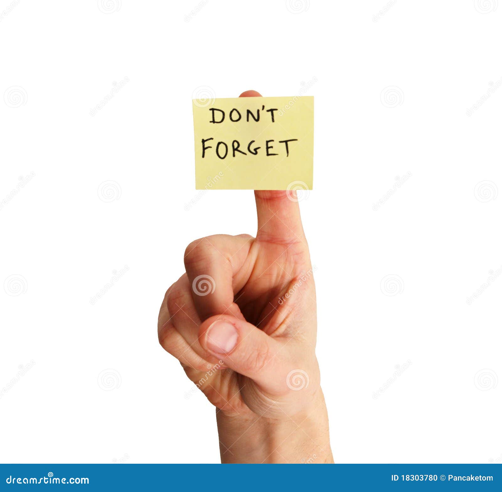 Don T Forget Note on Finger Stock Photo - Image of reminder, woman ...