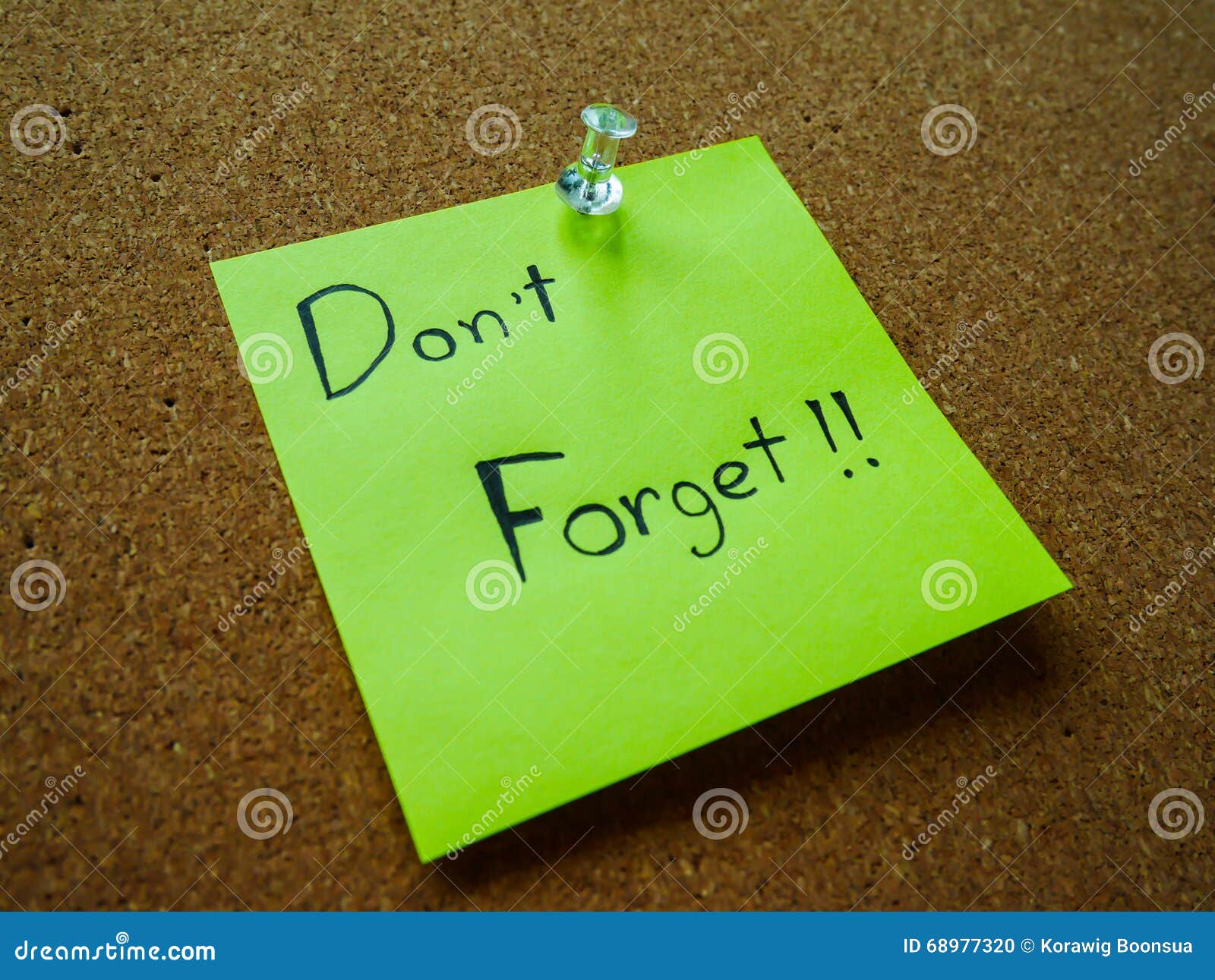 Don T Forget on Post it Note Stock Photo - Image of message, isolated ...