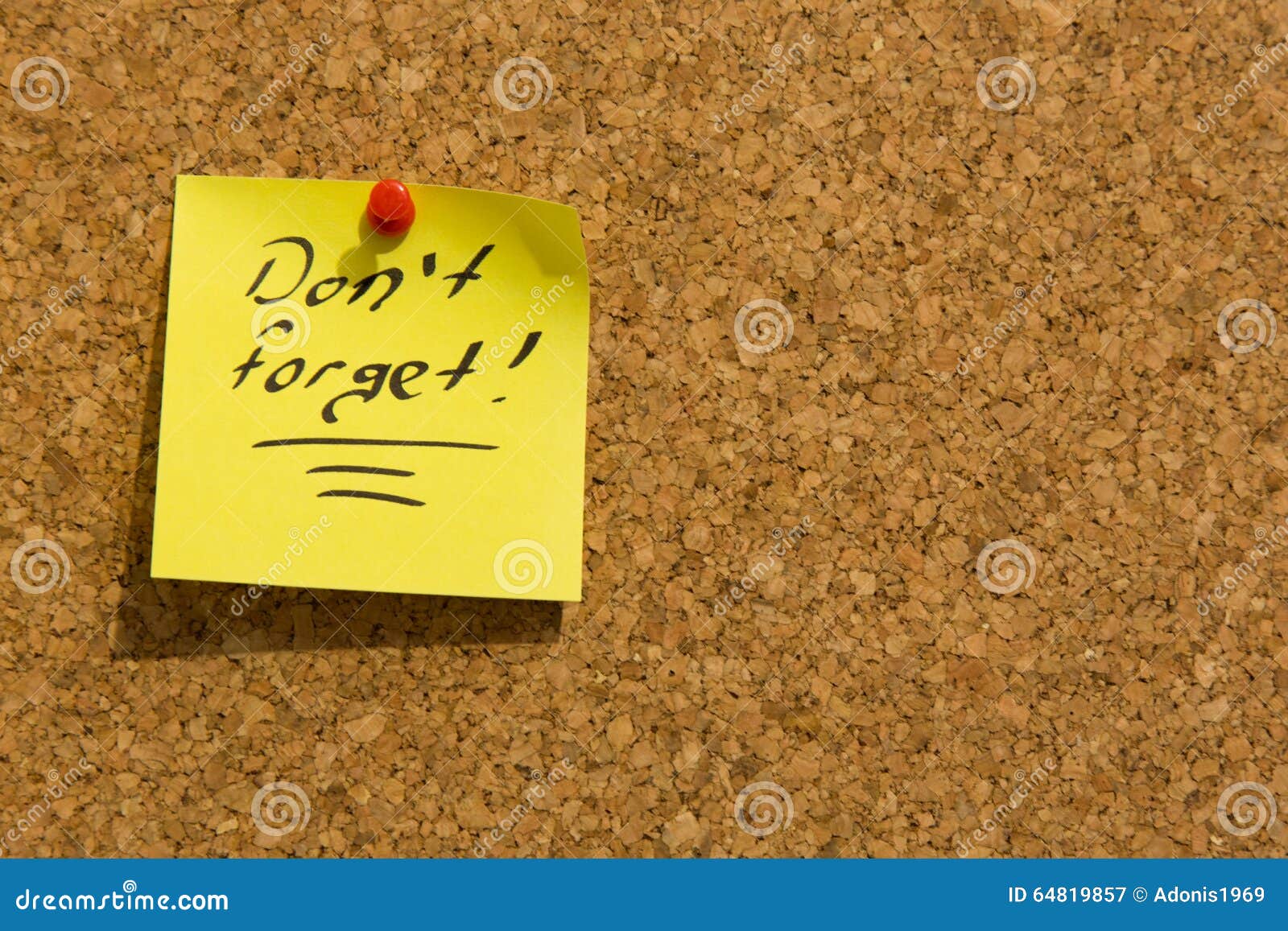 Don t forget sticky note stock image. Image of reminding - 64819857