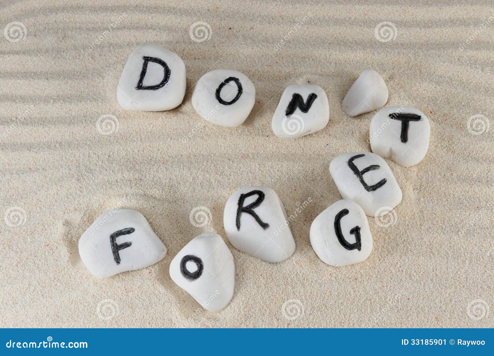 Don t forget words stock image. Image of memory, background - 33185901